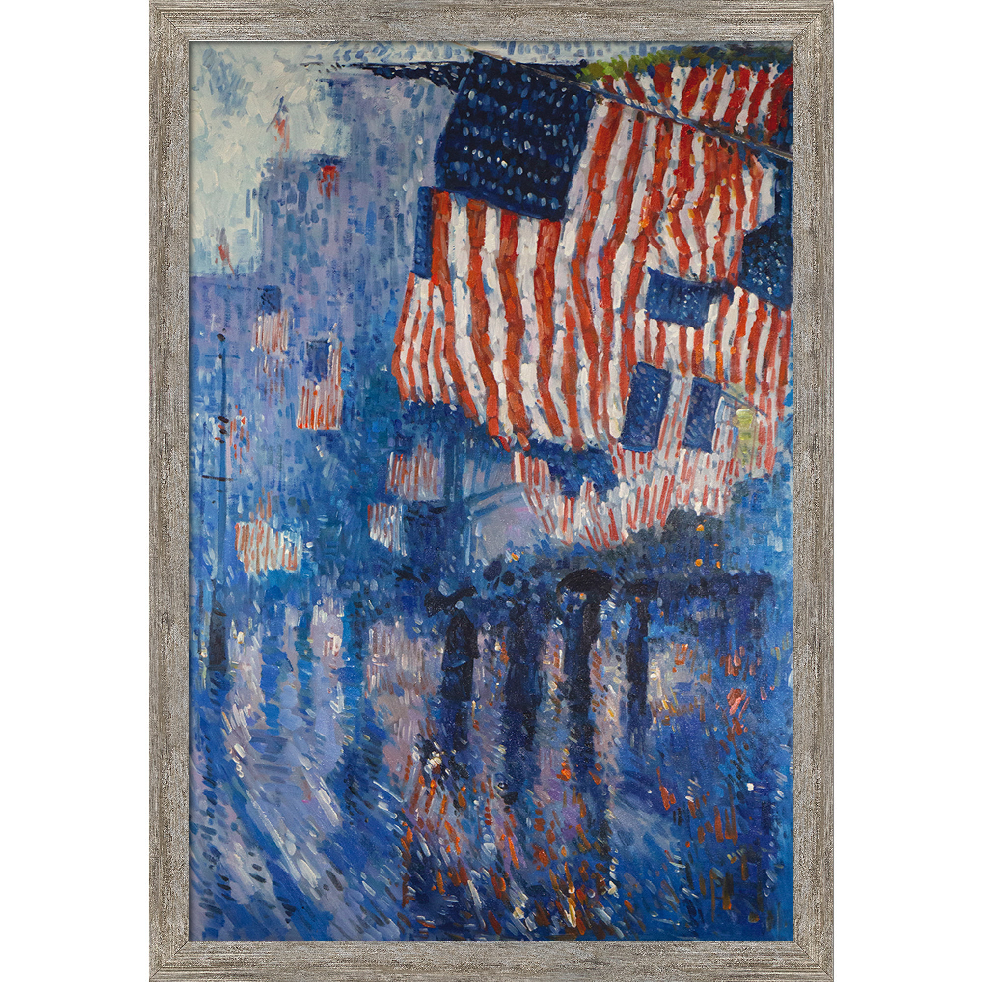 Overstock Art The Avenue in the Rain by Childe Hassam - Picture Frame ...