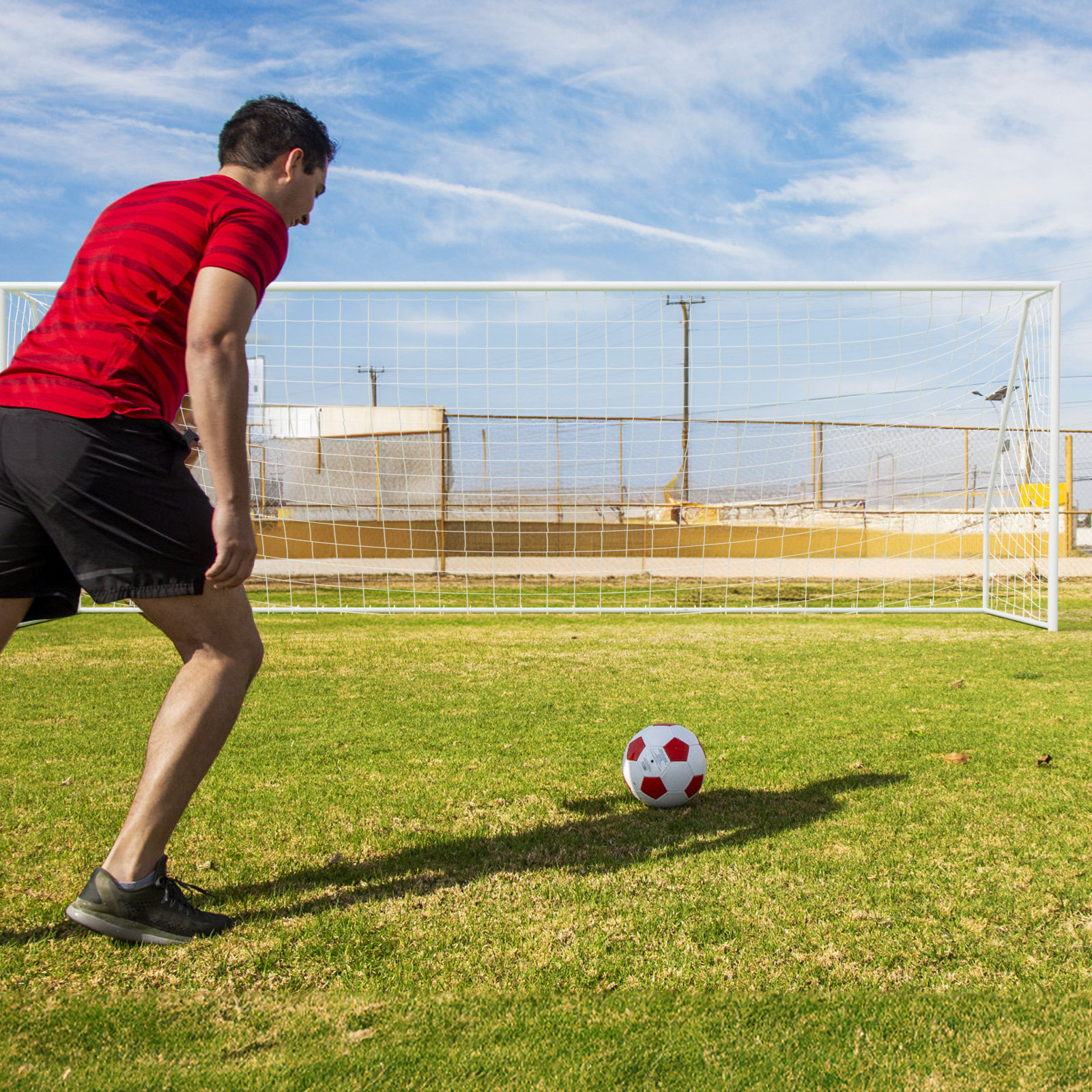 partronum 21 X 7 Ft Soccer Goal For Backyard Steel Professional ...