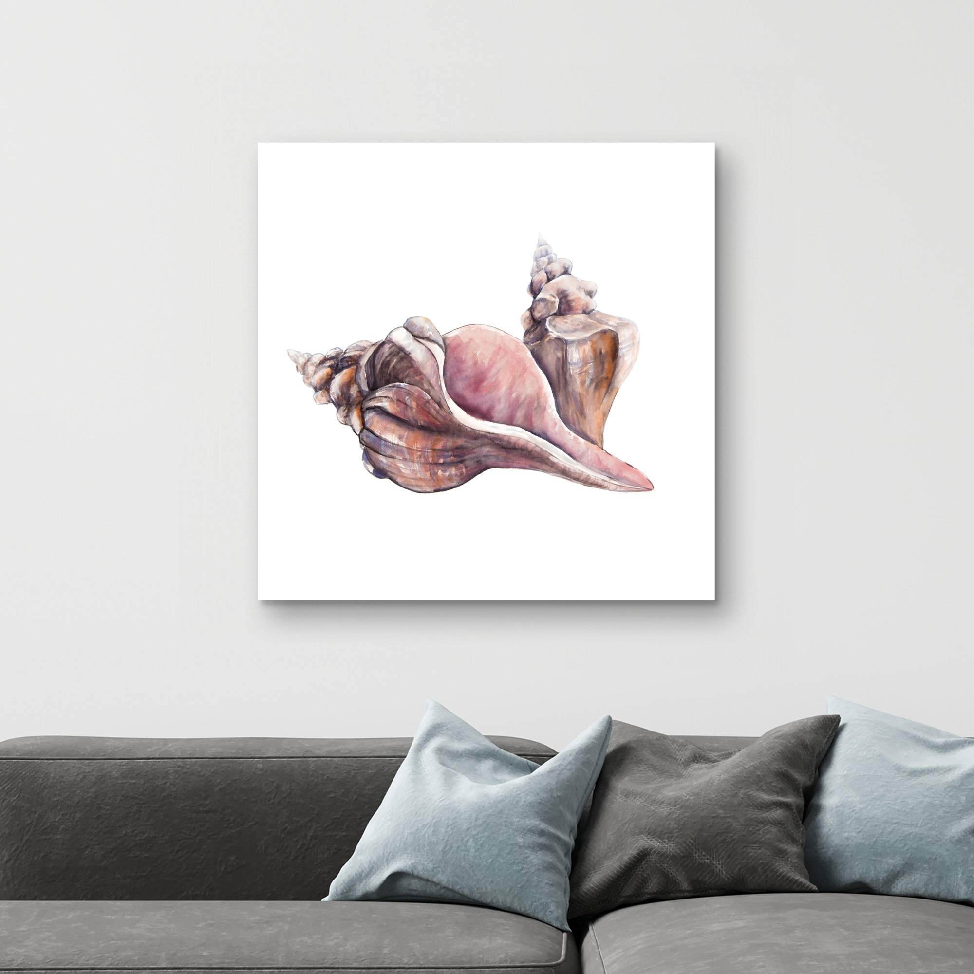 Begin Edition International Inc. Horse conch seashells - 32"x32" art on ...