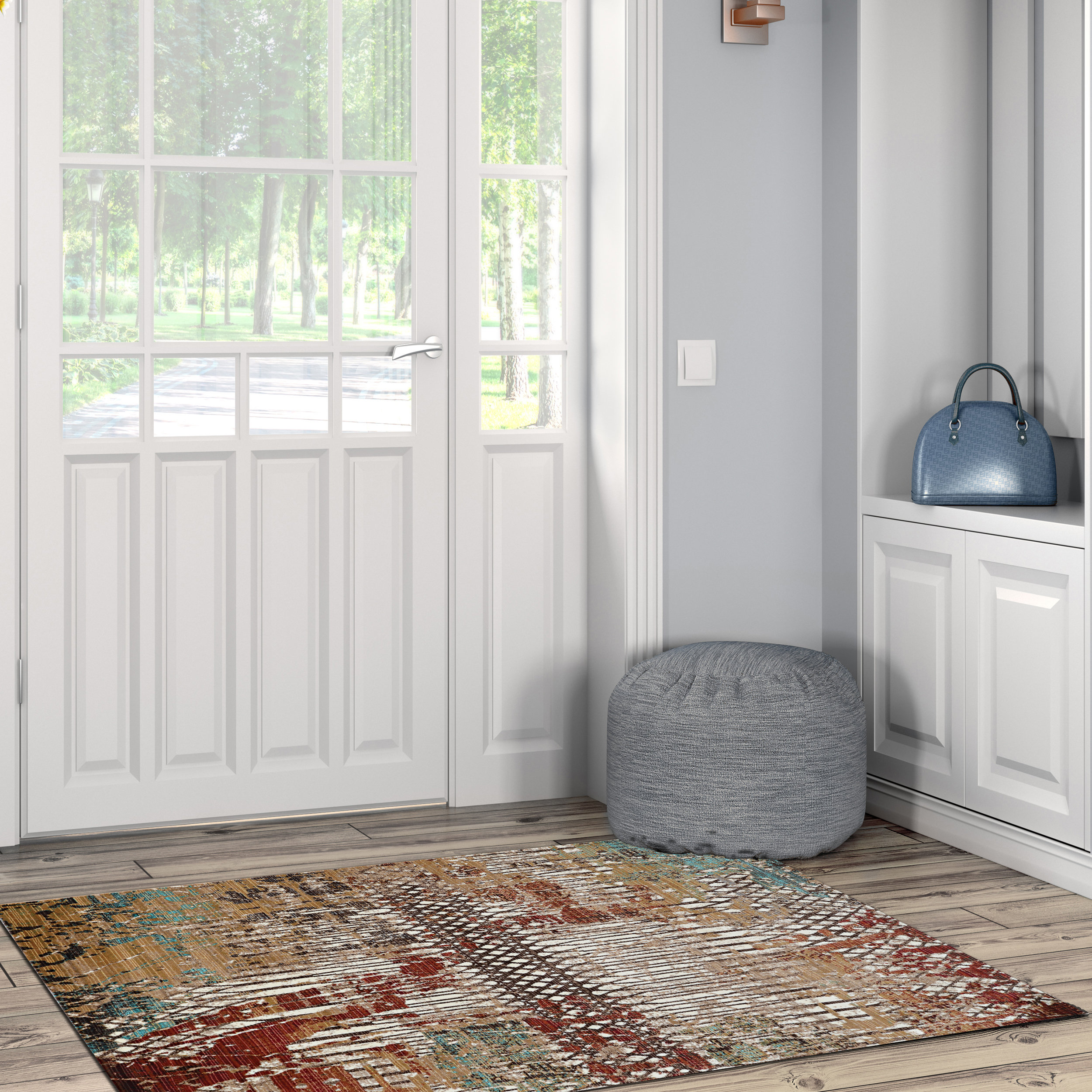 17 Stories Crittenden Abstract Beige Area Rug - Wayfair Canada