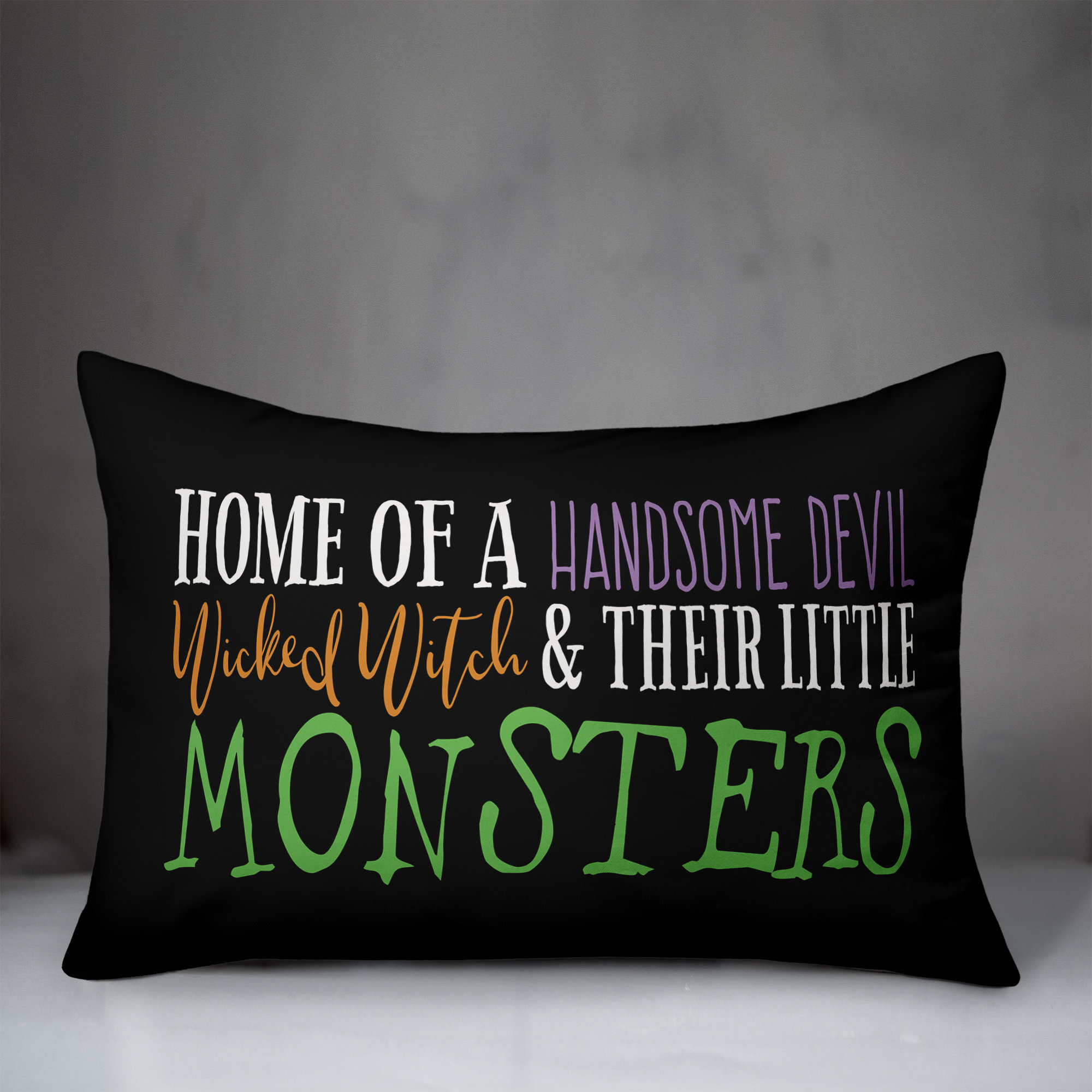 Designs Direct Creative Group Handsome Devil Wicked Witch Lumbar Pillow ...