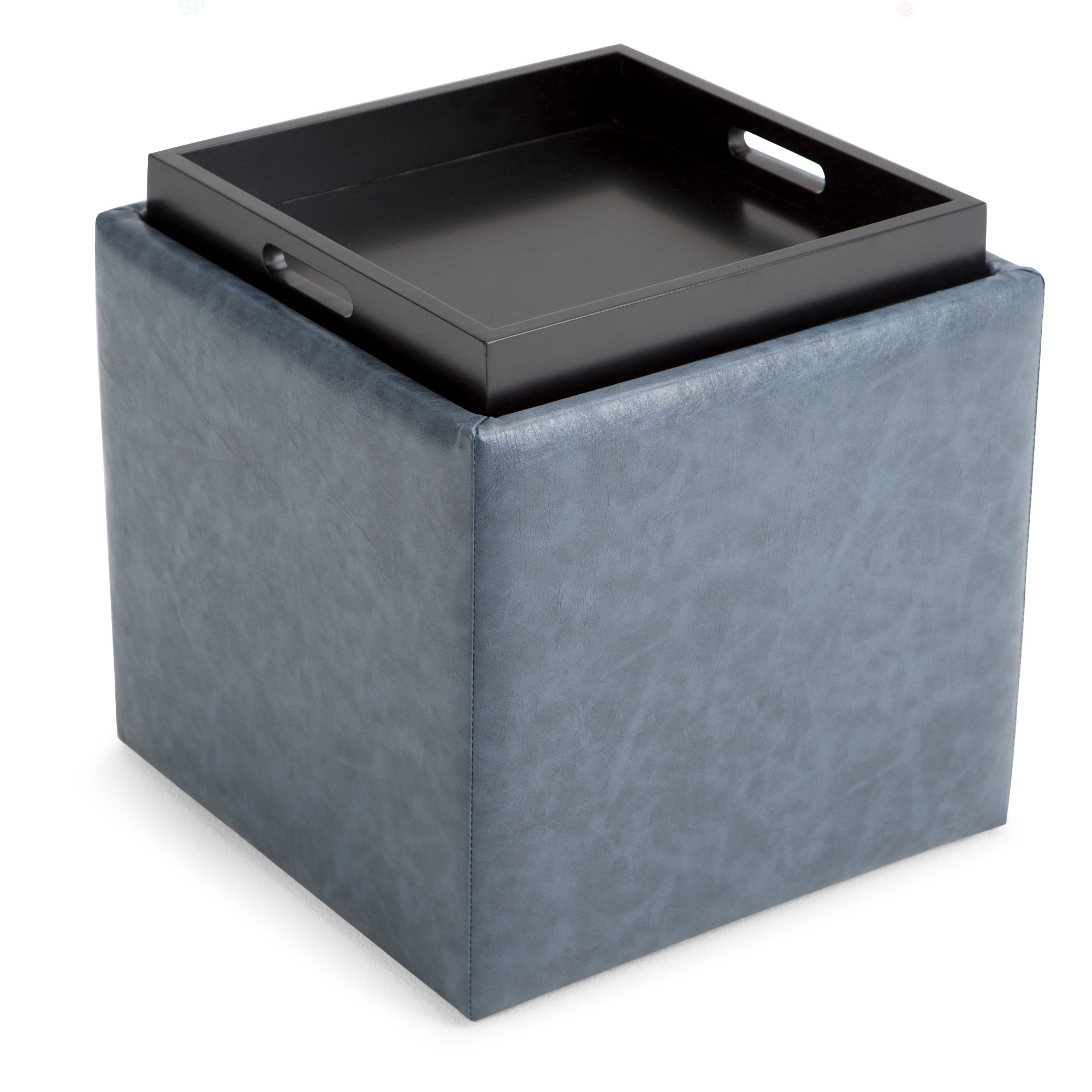 Red Barrel Studio® Cube Storage Ottoman With Tray | Wayfair