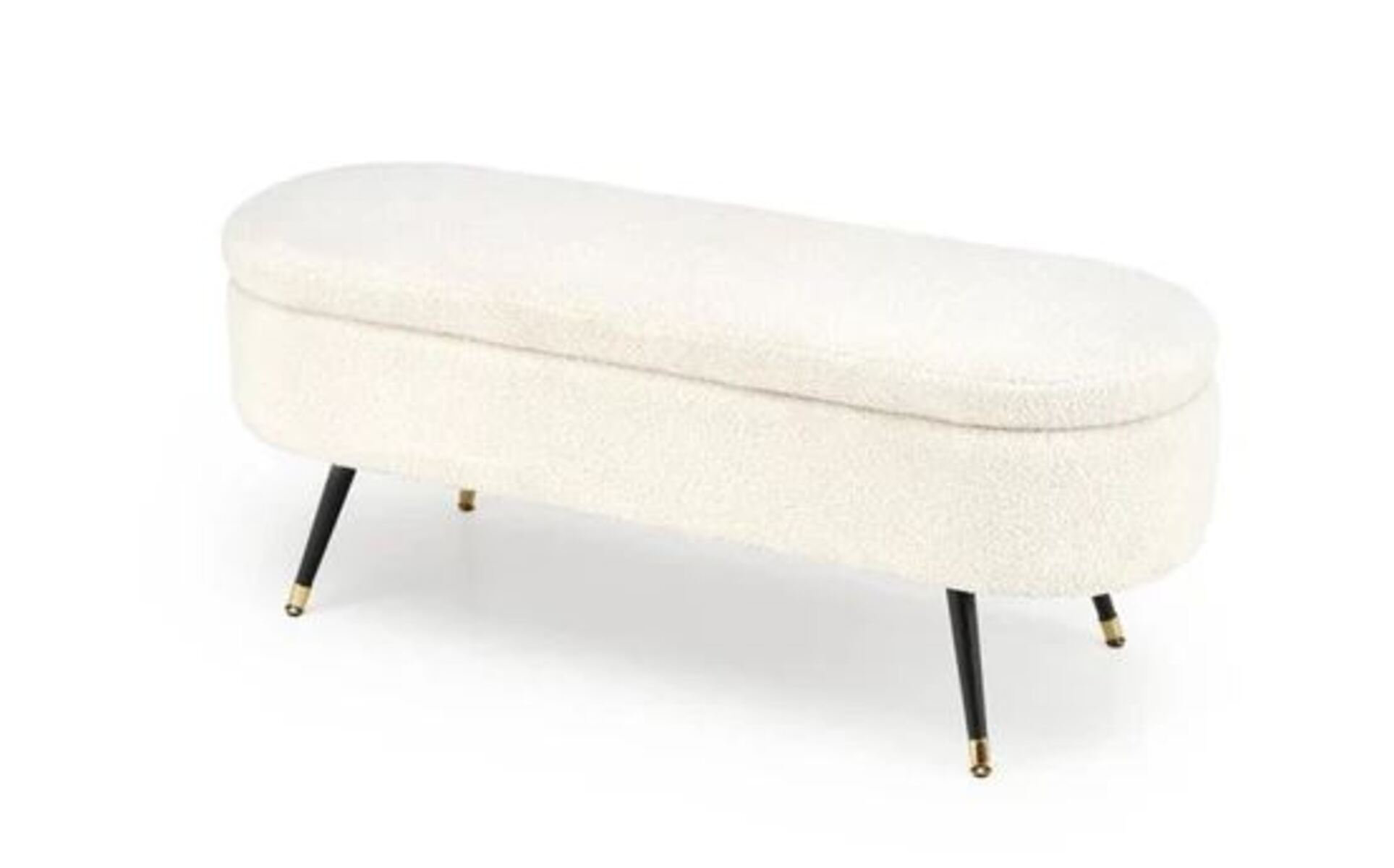 Everly Quinn Cannon Boucle Storage Bench | Wayfair