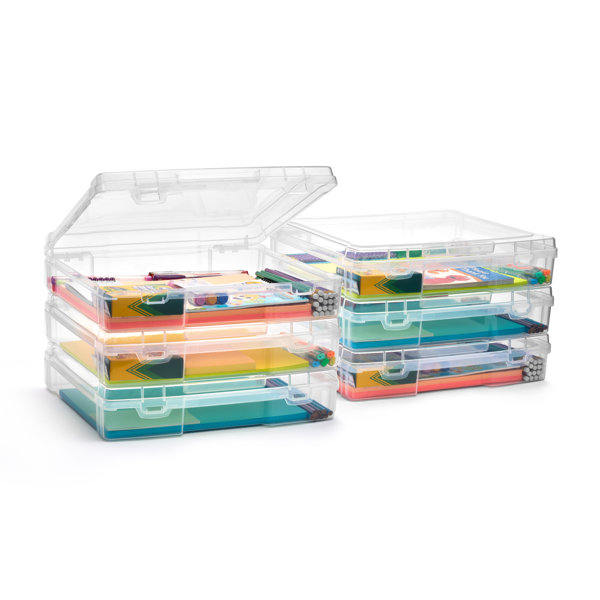 Sorbus Clear Thick Stackable Project Case 6 Pack | Wayfair