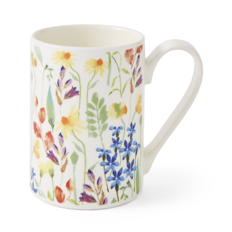 Portmeirion Mug Meirion Tall Mugs Floral Flower Meadow Mug Single Mug ...