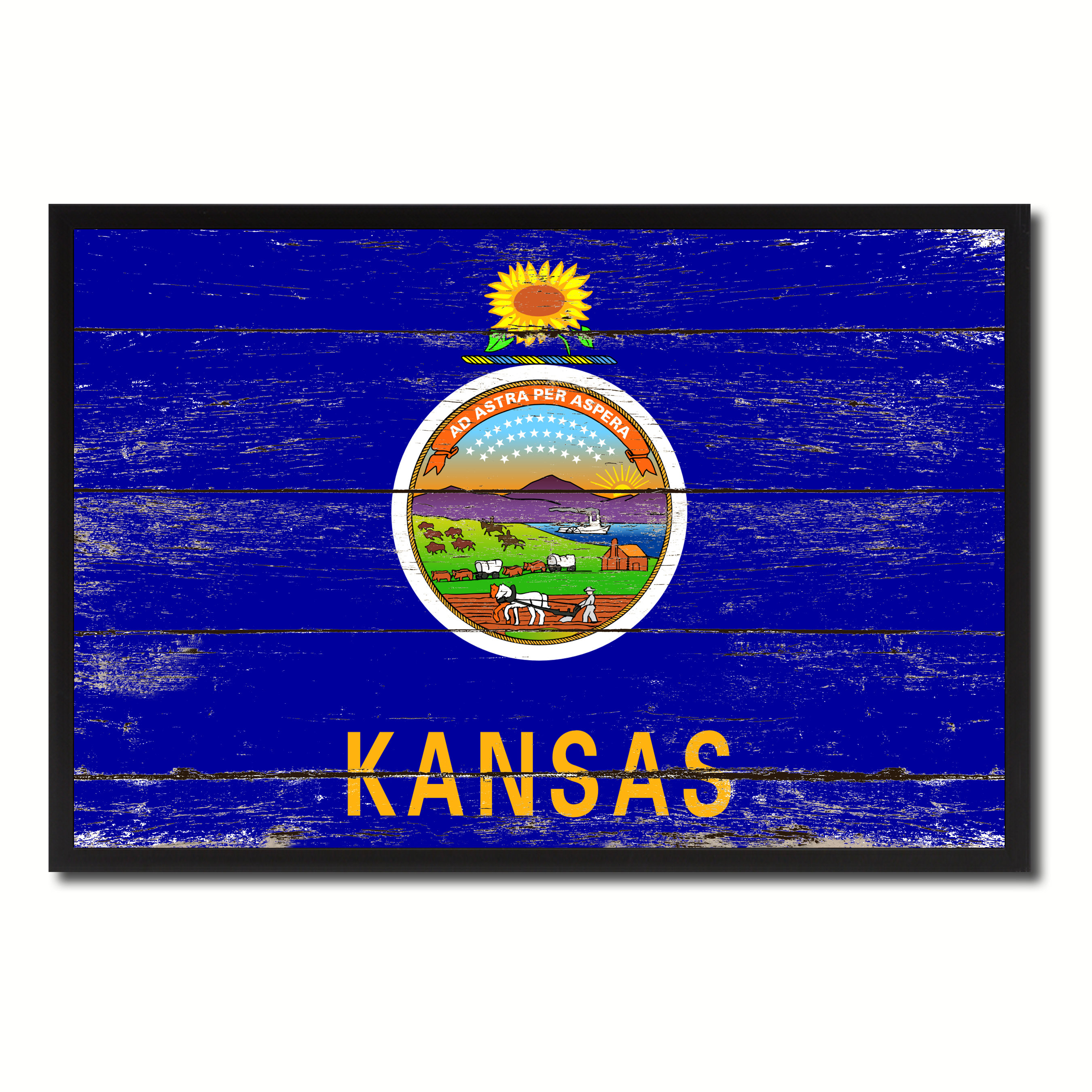 Trinx Kansas State Flag Canvas Print, 13x17 | Wayfair