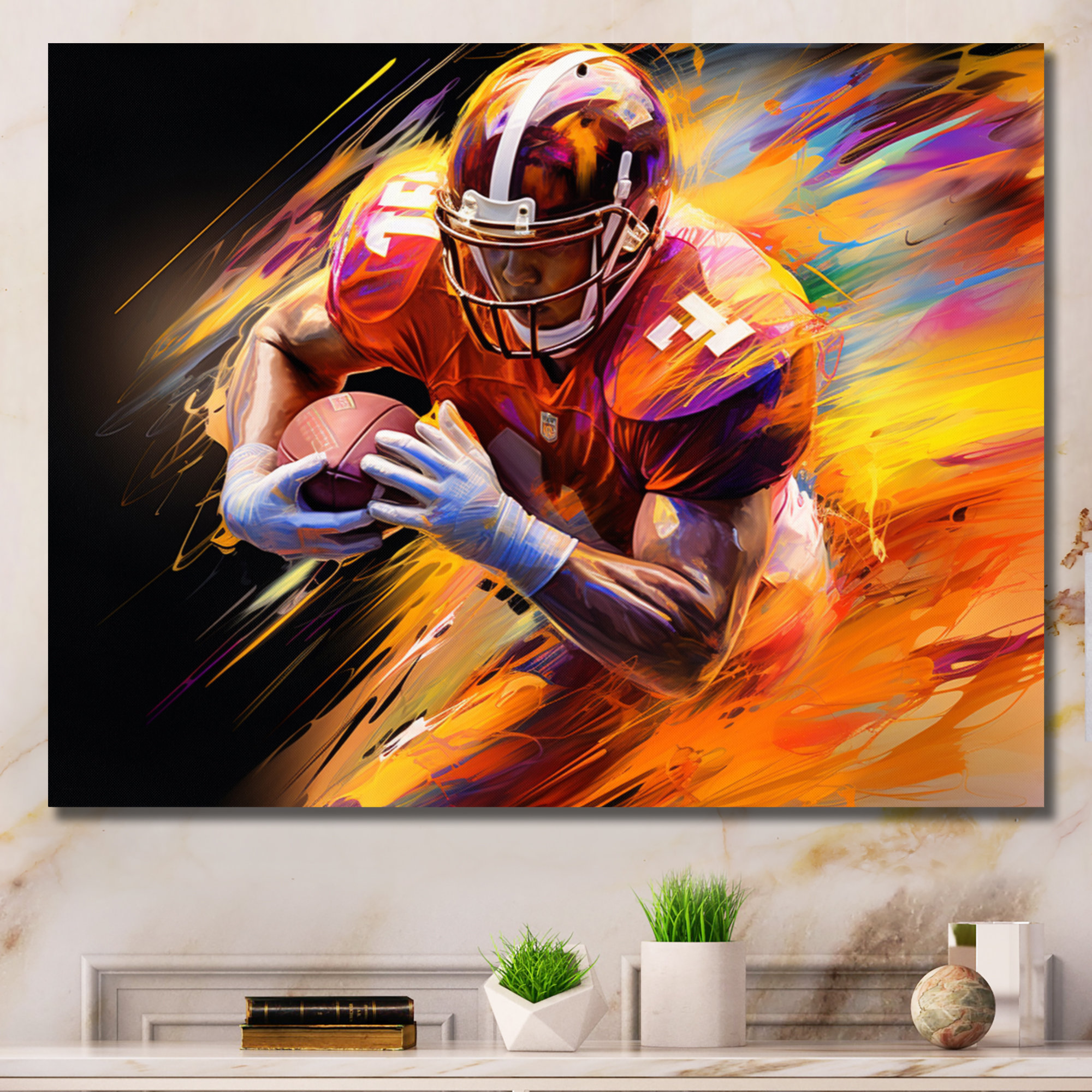 Red Barrel Studio Football Rhythmic Momentum II - Sports Wall Decor ...