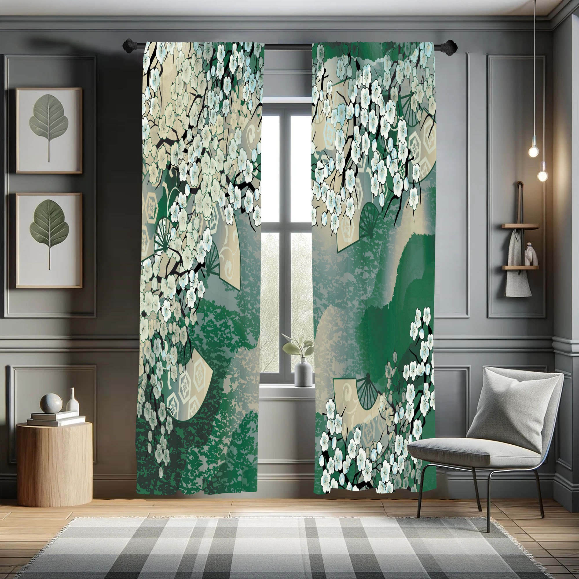 East Urban Home East Curtains, Sakura Tree Branches Spring | Wayfair