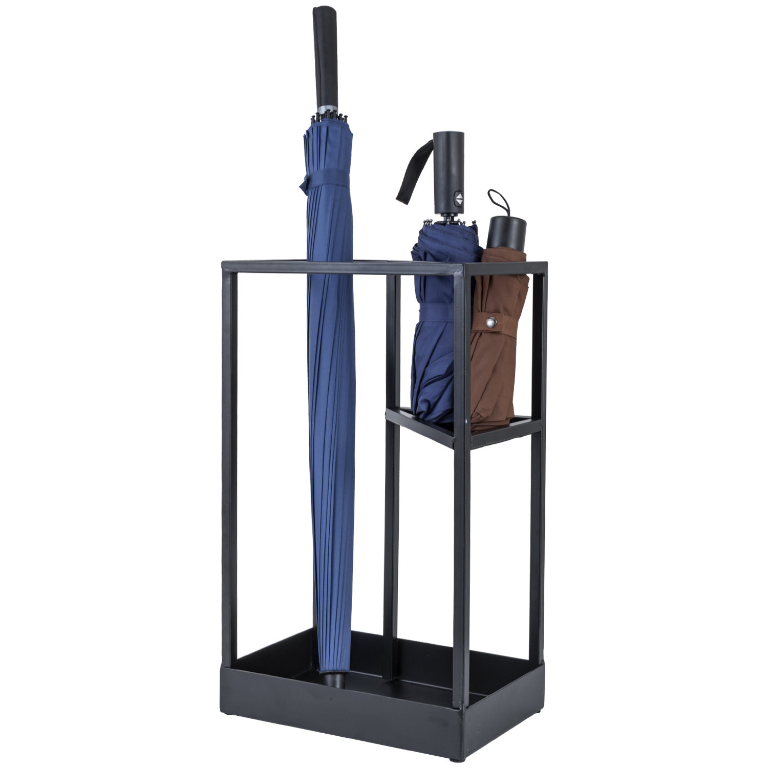 Ebern Designs Entryway Black Indoor Umbrella Holder Stand | Wayfair