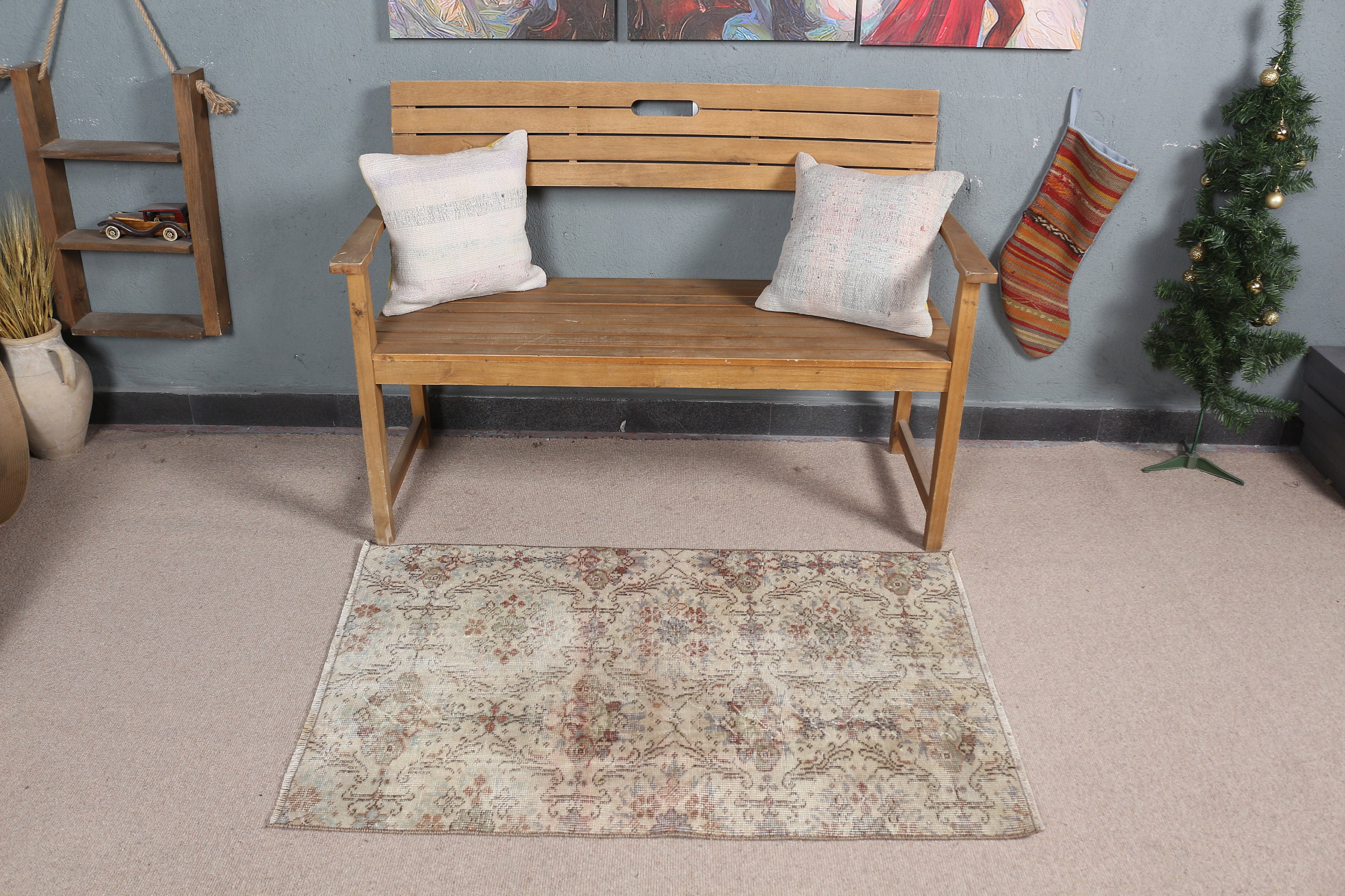 Bungalow Rose Handcrafted Turkish Door Mat Elegant Floral Patterns And ...