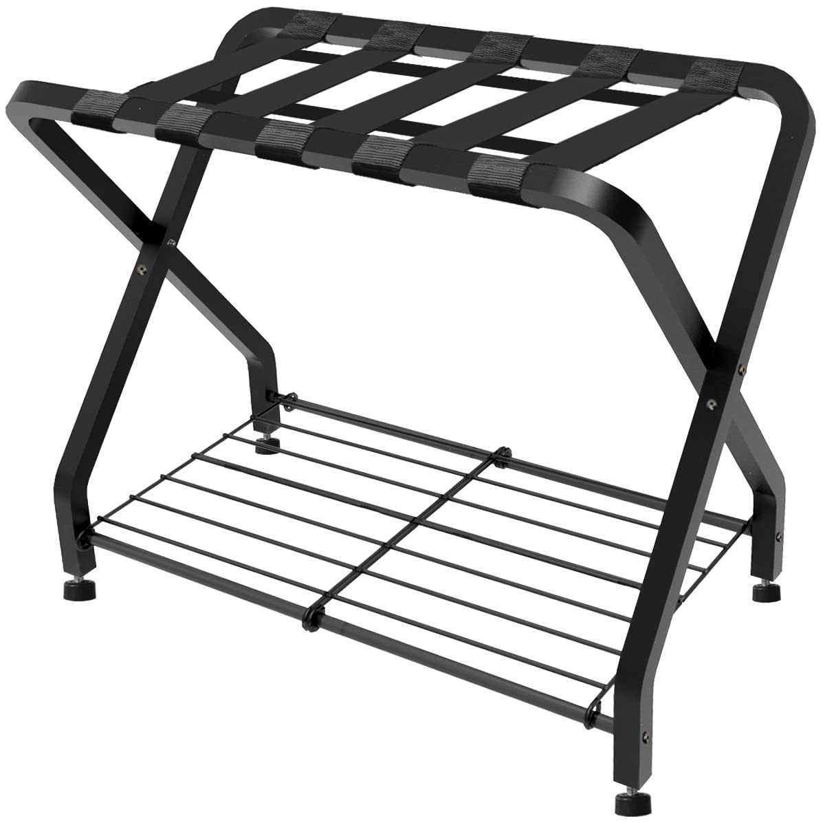 IFBECT Folding Luggage Rack with 2 Tier Storage Shelf - Wayfair Canada