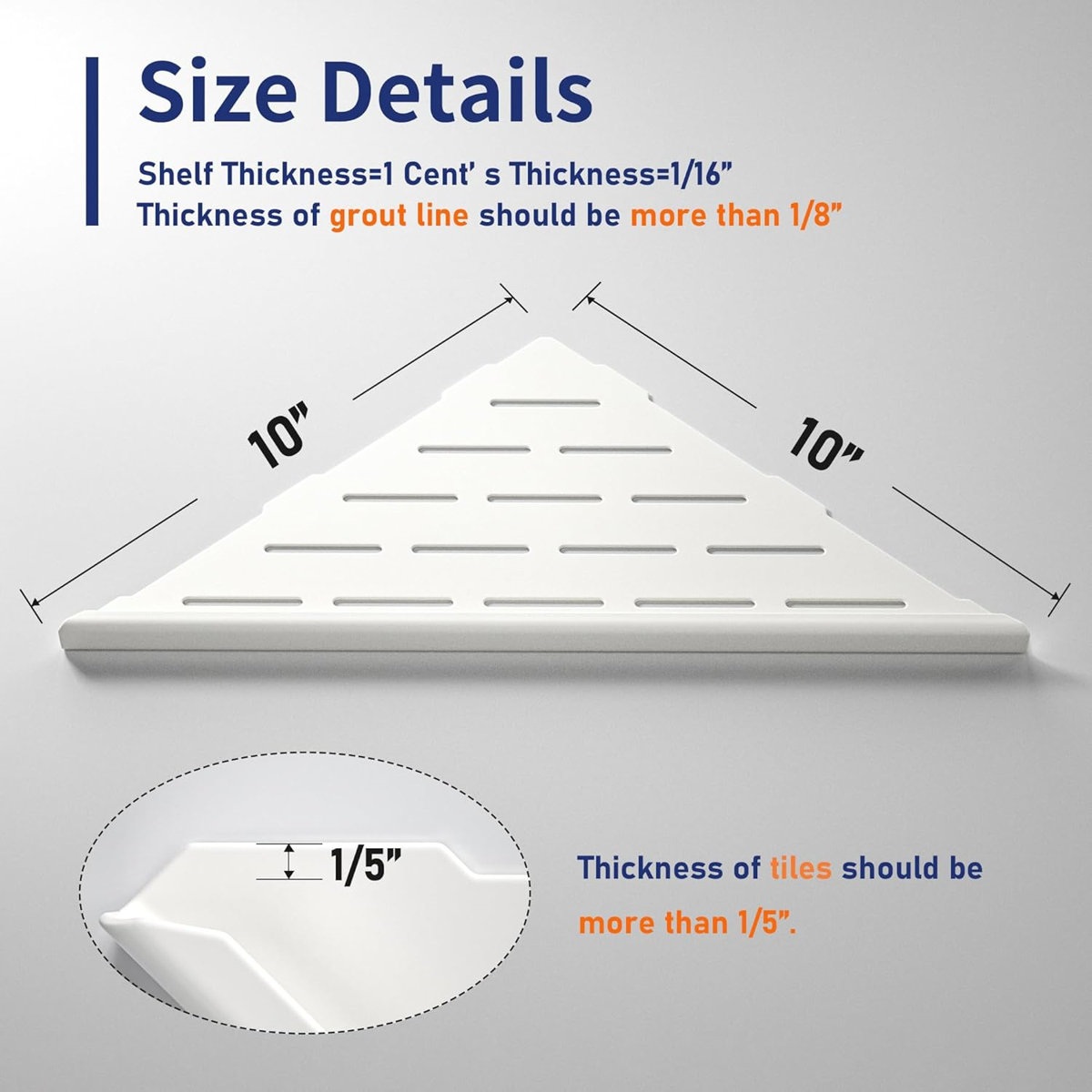 Orren Ellis 2-Pack 10" Corner Shower Shelf, 304 Stainless Steel ...