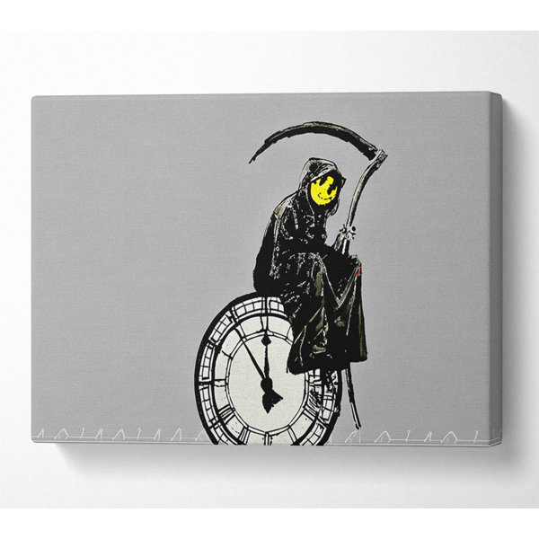 ClassicLiving Smiley Face Reaper Times Up - Wrapped Canvas Art Prints ...