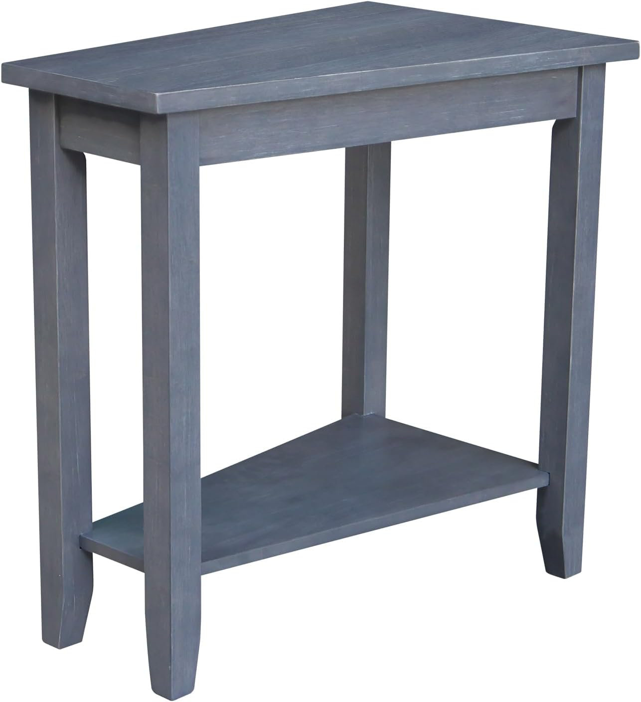 One Allium Way® Solid Wood Keystone Accent Table With Round Top And Lower Shelf, Easy Assembly ...