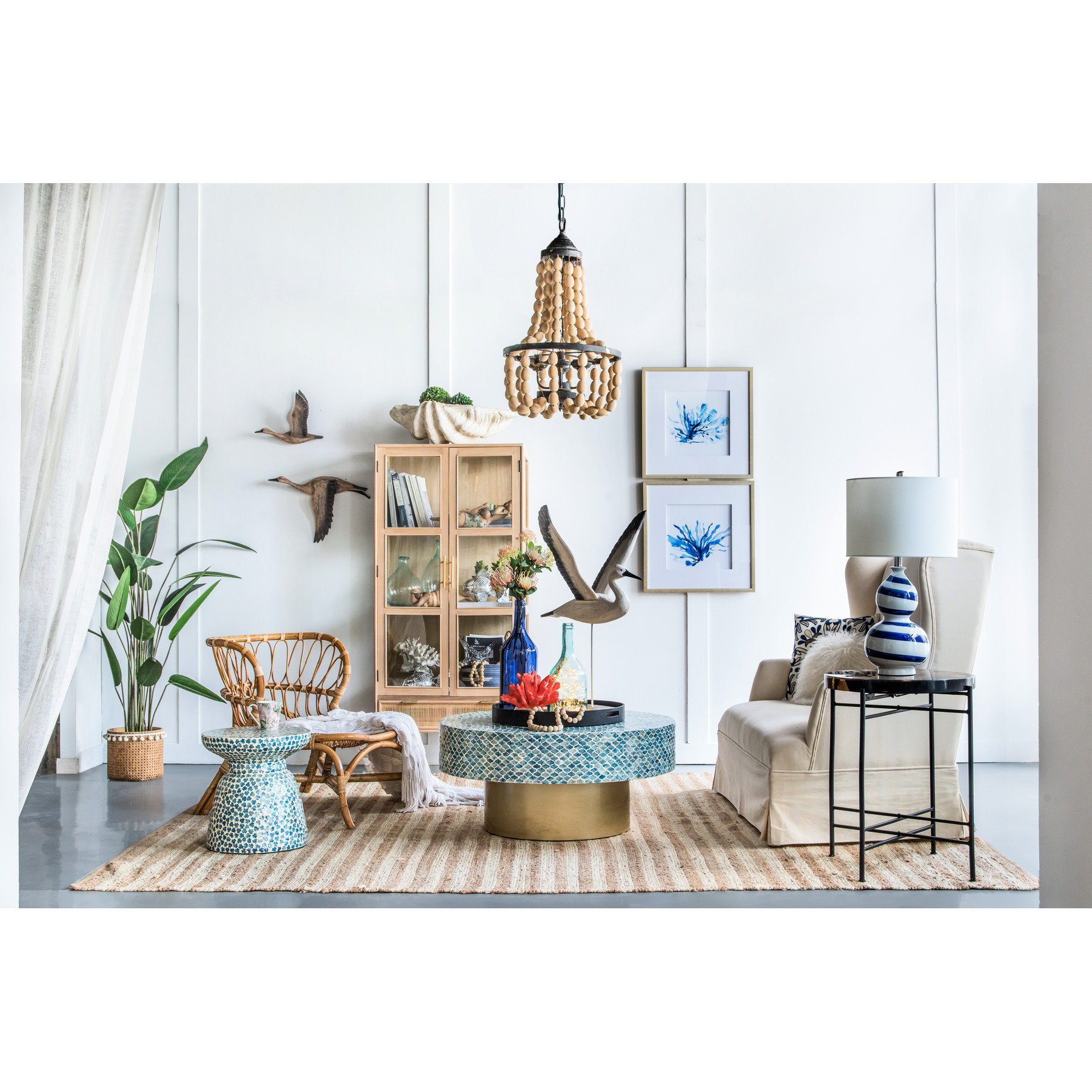 One Allium Way® 3 Reeds Migrating Bird Wall Decorative Items - Brown Geese Sculptures For Home ...