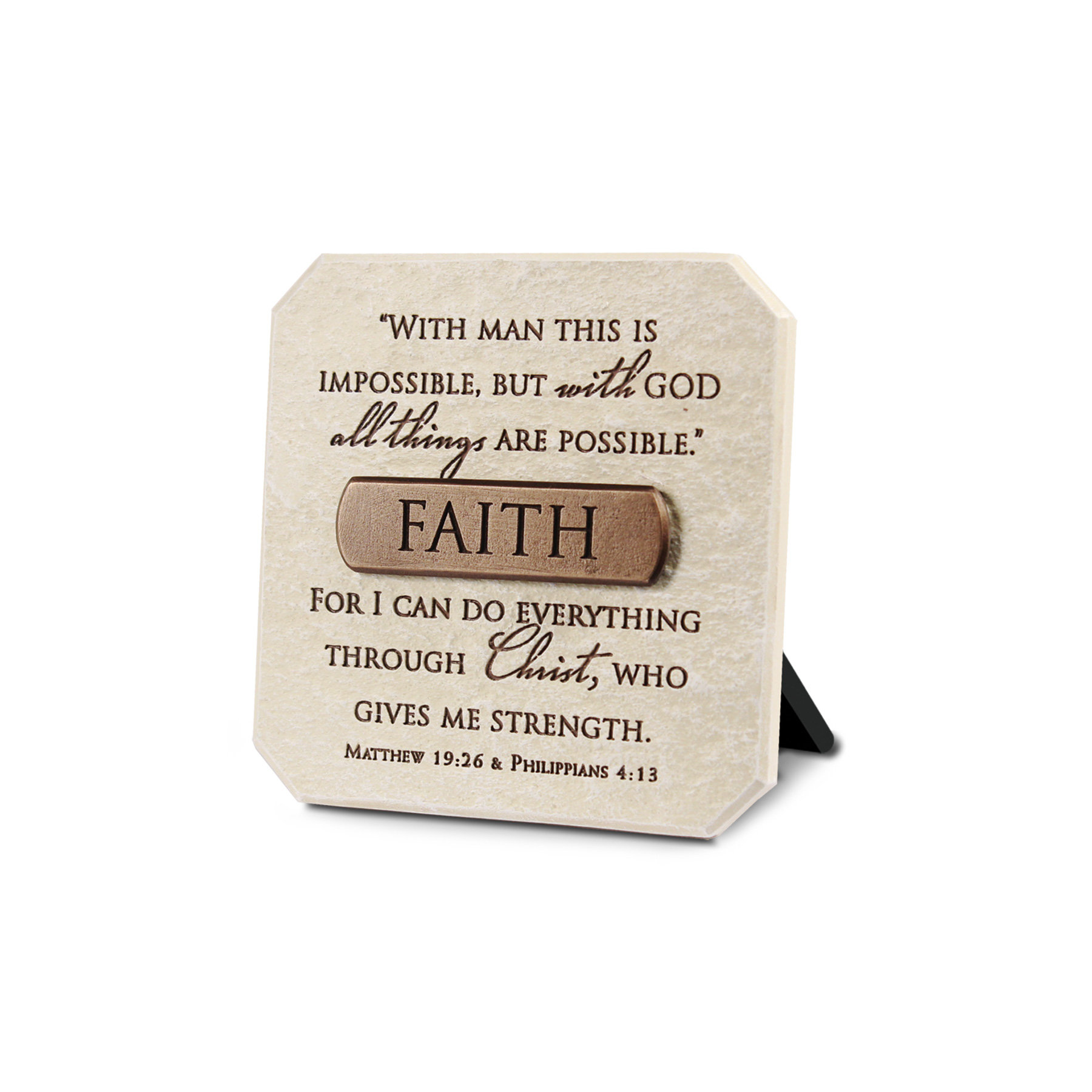Trinx Ianah Faith Tabletop Decorative Plaque & Reviews | Wayfair
