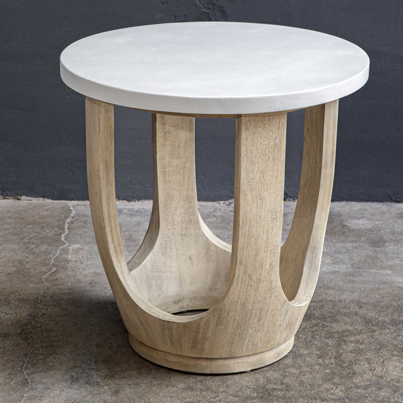 Gracie Oaks Polett Abstract End Table | Wayfair