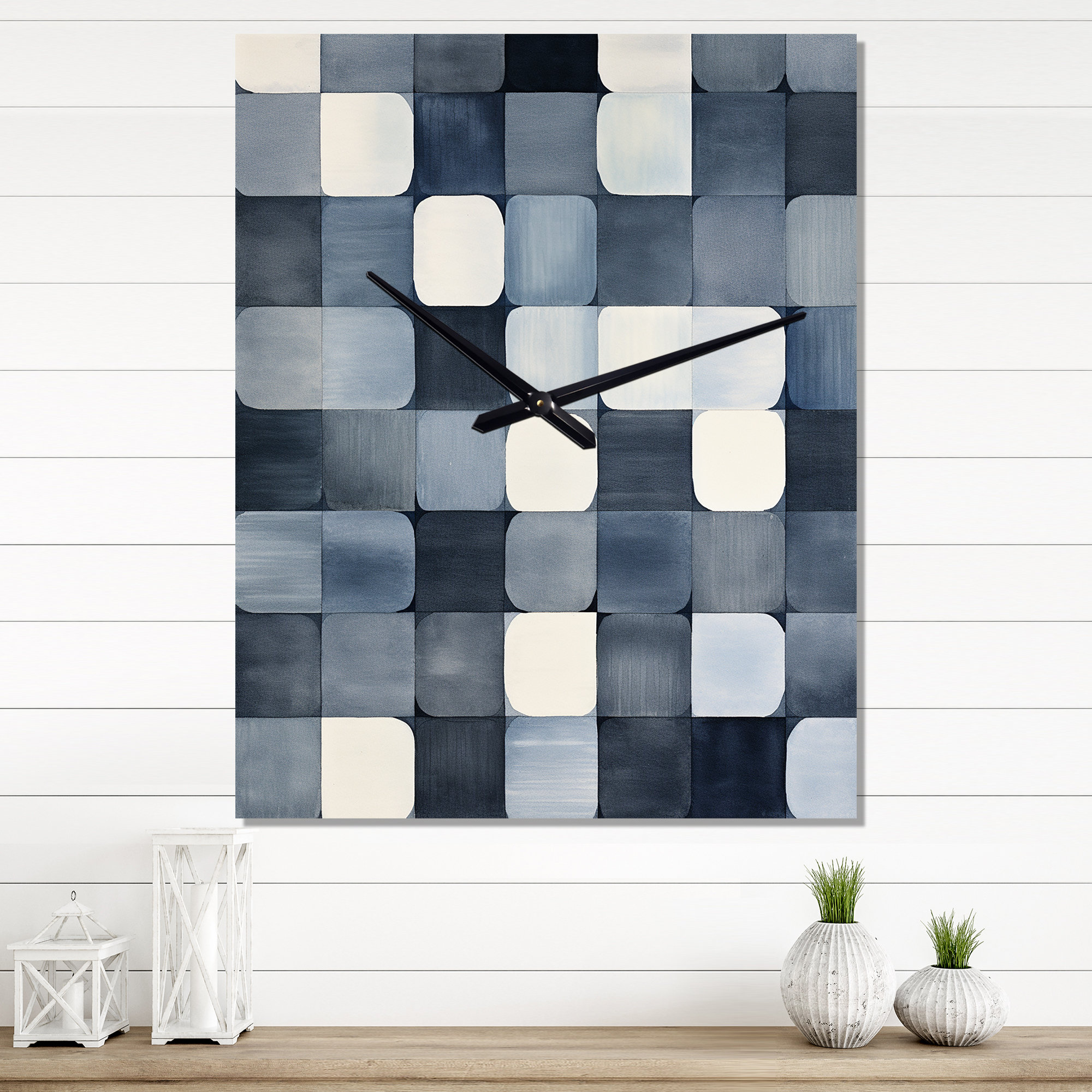 Design Art Gentle Indigo Secrets Circular Retro Watercolor - Modern ...