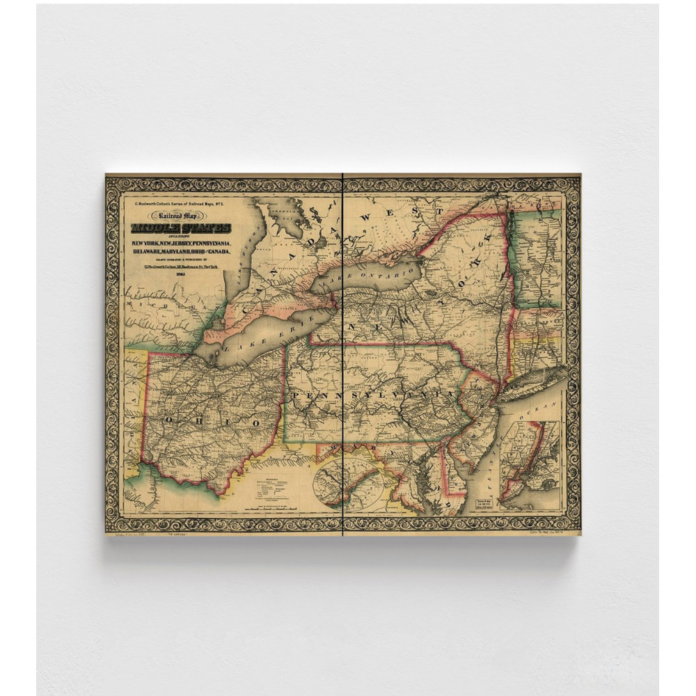 WeFrameArt Civil War Railroad Map 1862, Ralway Poster, American Civil ...