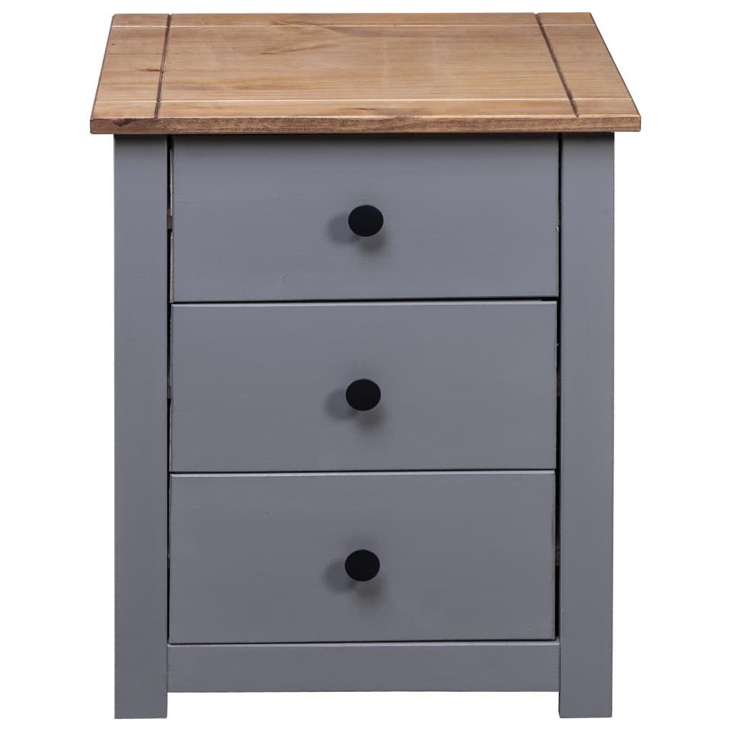 Ebern Designs Nightstand with 3 Drawers Storage Bedside Table Pinewood ...