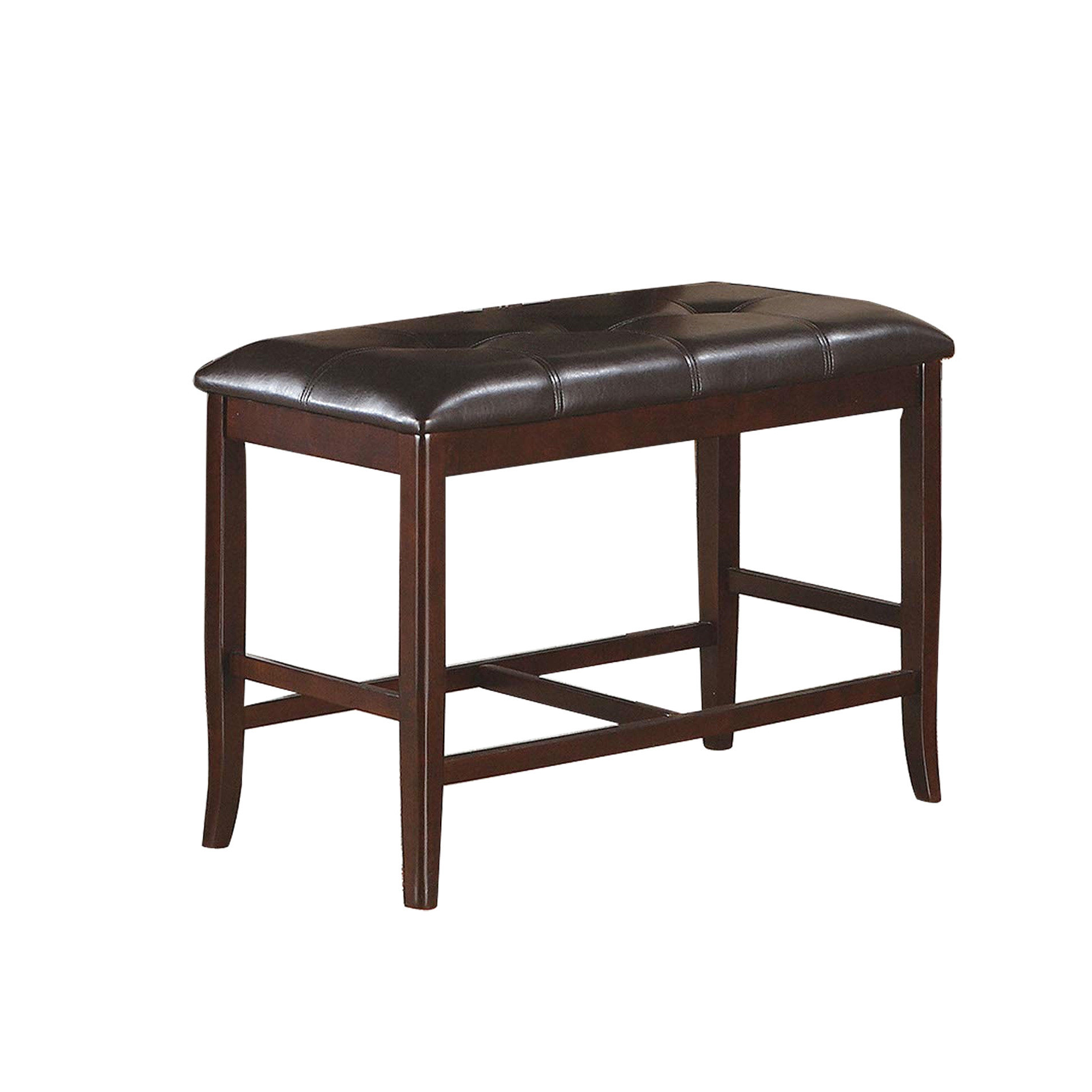 Latitude Run® Modern Counter Height Bench With -Colored Faux Leather ...