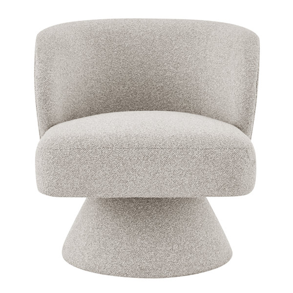 Brayden Studio® Crystalle Upholstered Swivel Barrel Chair & Reviews ...