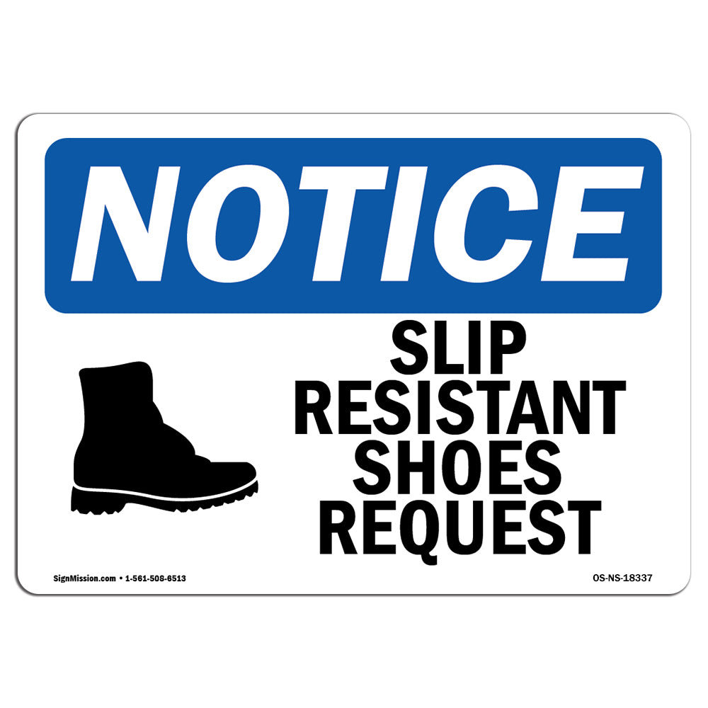 SignMission Notice - Slip Resistant Shoes Required Sign | Wayfair