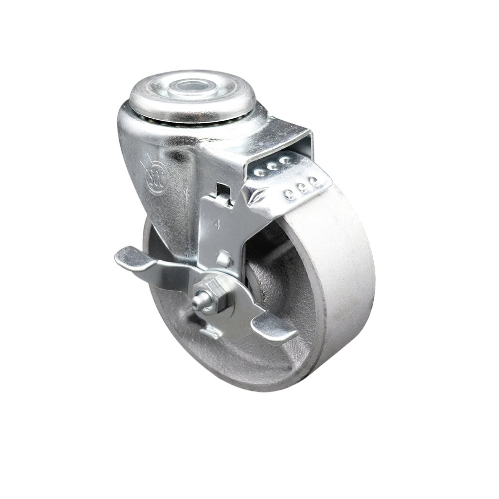 Service Caster Semi Steel Swivel Bolt Hole Caster with Brake | Wayfair