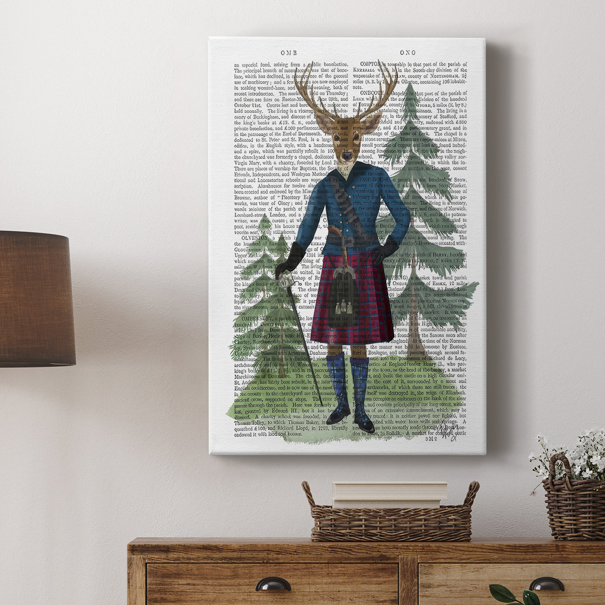 Astoria Grand Scottish Deer Laird Tam OShunter, Full, Book Print ...