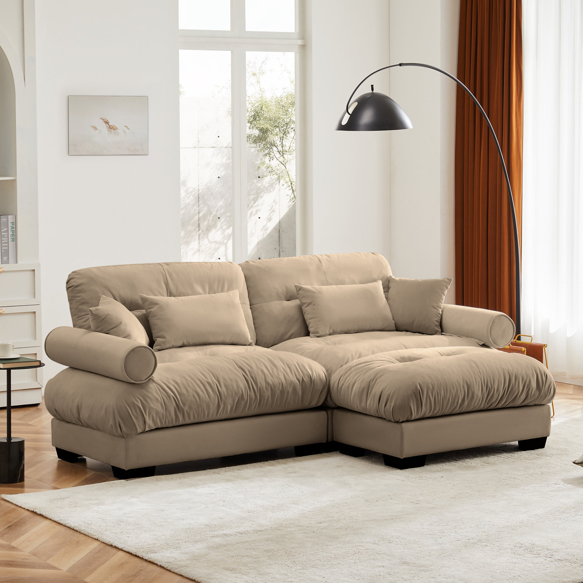 Everly Quinn Ultimate Comfort Velvet Sofa Modern Style Living Room Essential | Wayfair