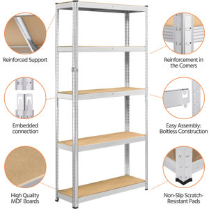 17 Stories 35.5'' W Height -Adjustable Shelving Unit & Reviews | Wayfair