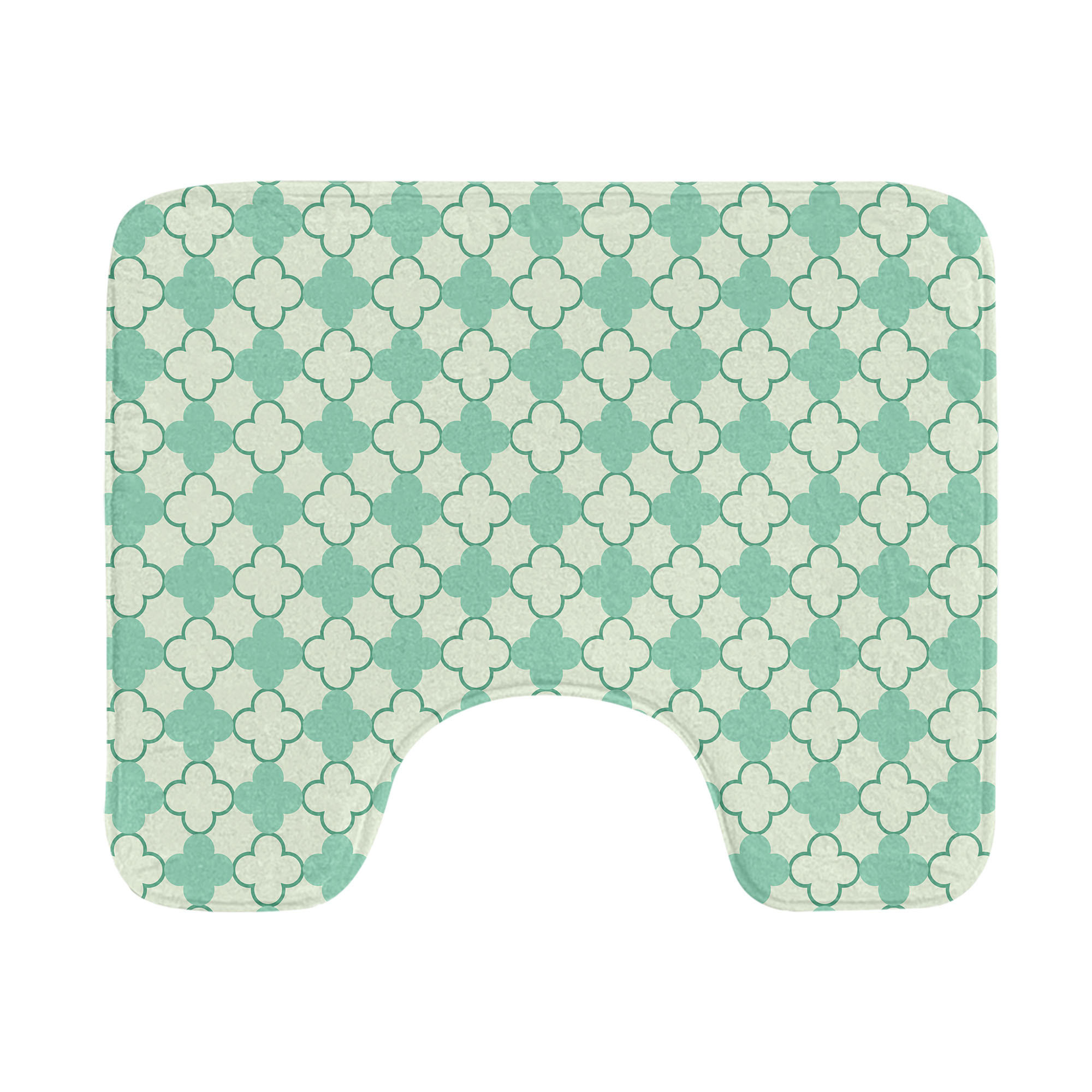 East Urban Home Victorian Toilet Mat U-Shape Bathroom Rug 20" Mint ...