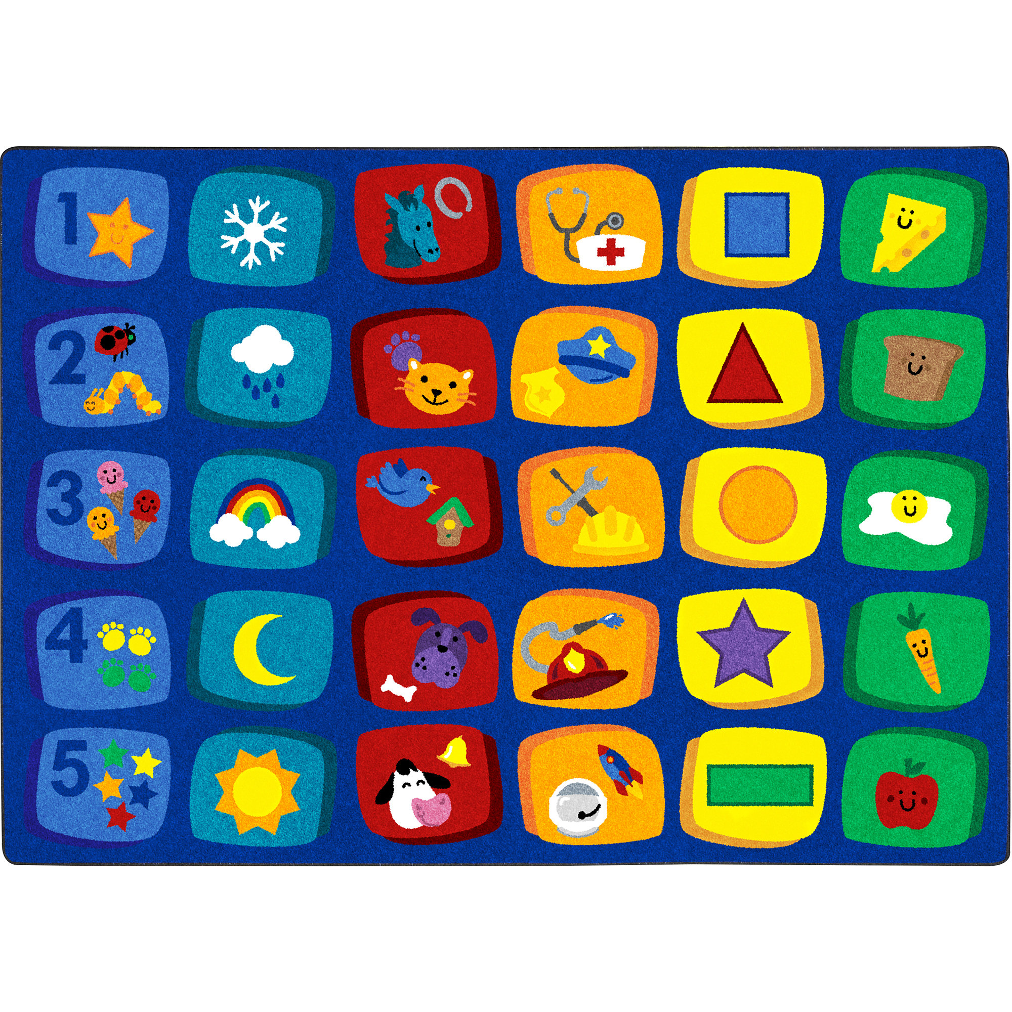 Joy Carpets Kid Discovery Blocks Area Rug | Wayfair