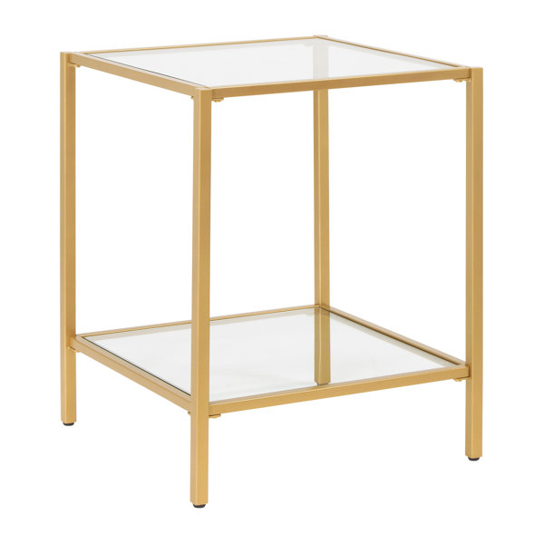 Mercer41 Glass Top End Table | Wayfair