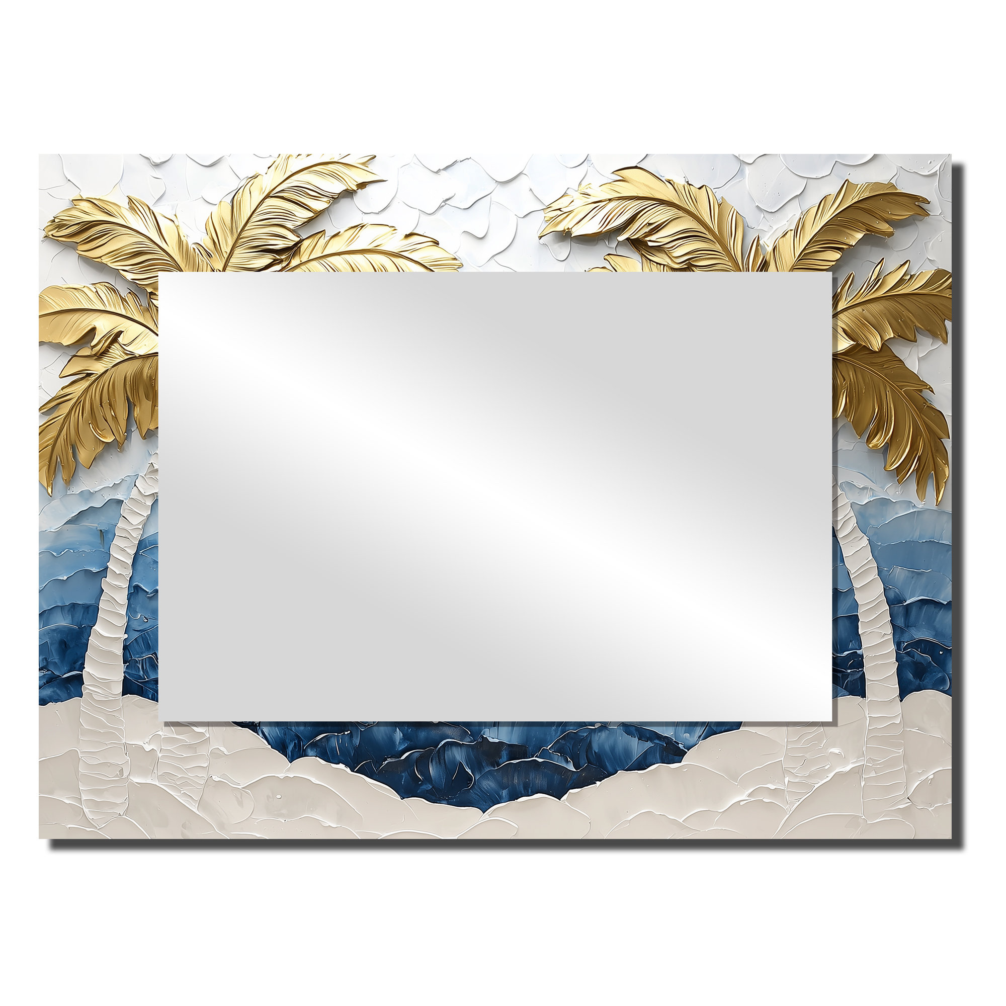 Bay Isle Home™ Golden Aqua Palms On The Beach I - Palms & Palm Trees ...