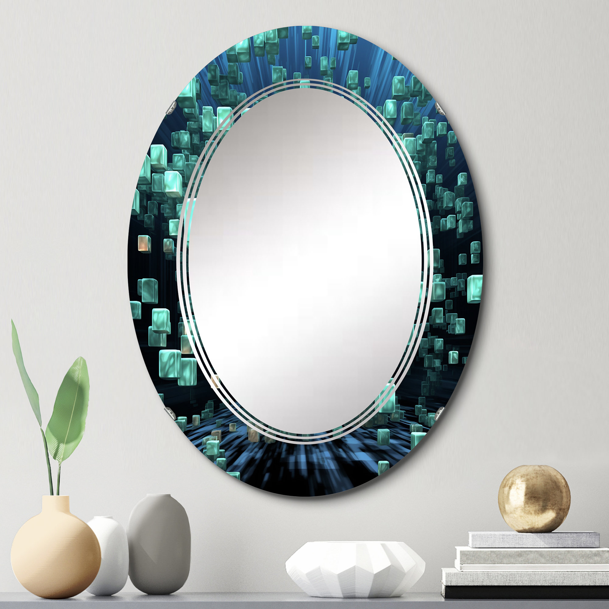 East Urban Home Ivyland - Modern Wall Mirror Oval - Wayfair Canada