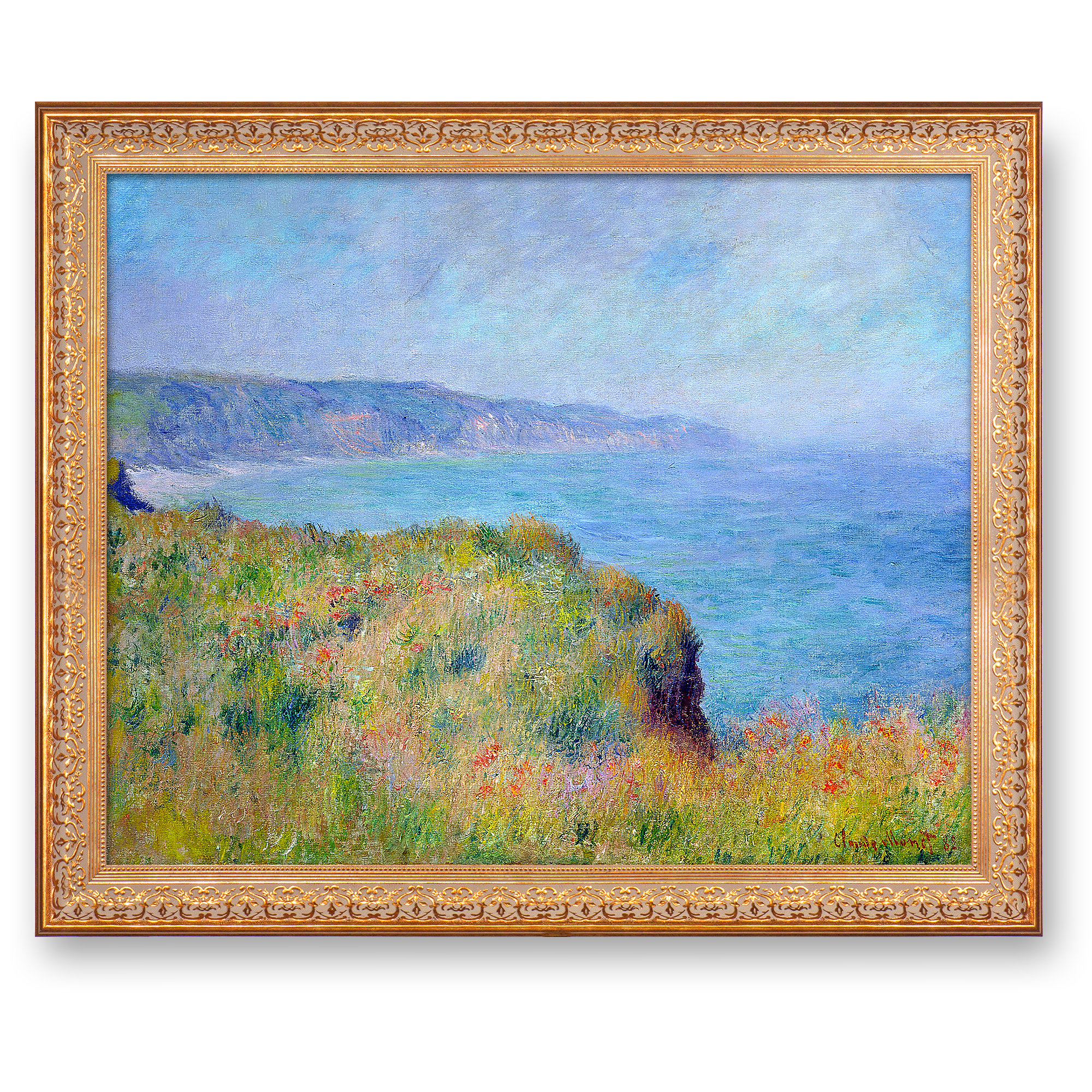 Vault W Artwork Monet Collection Cliff Near Pourville by Claude Monet ...