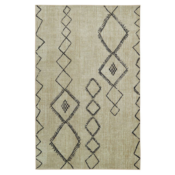 Union Rustic Andresen Geometric Tufted Teal Area Rug | Wayfair