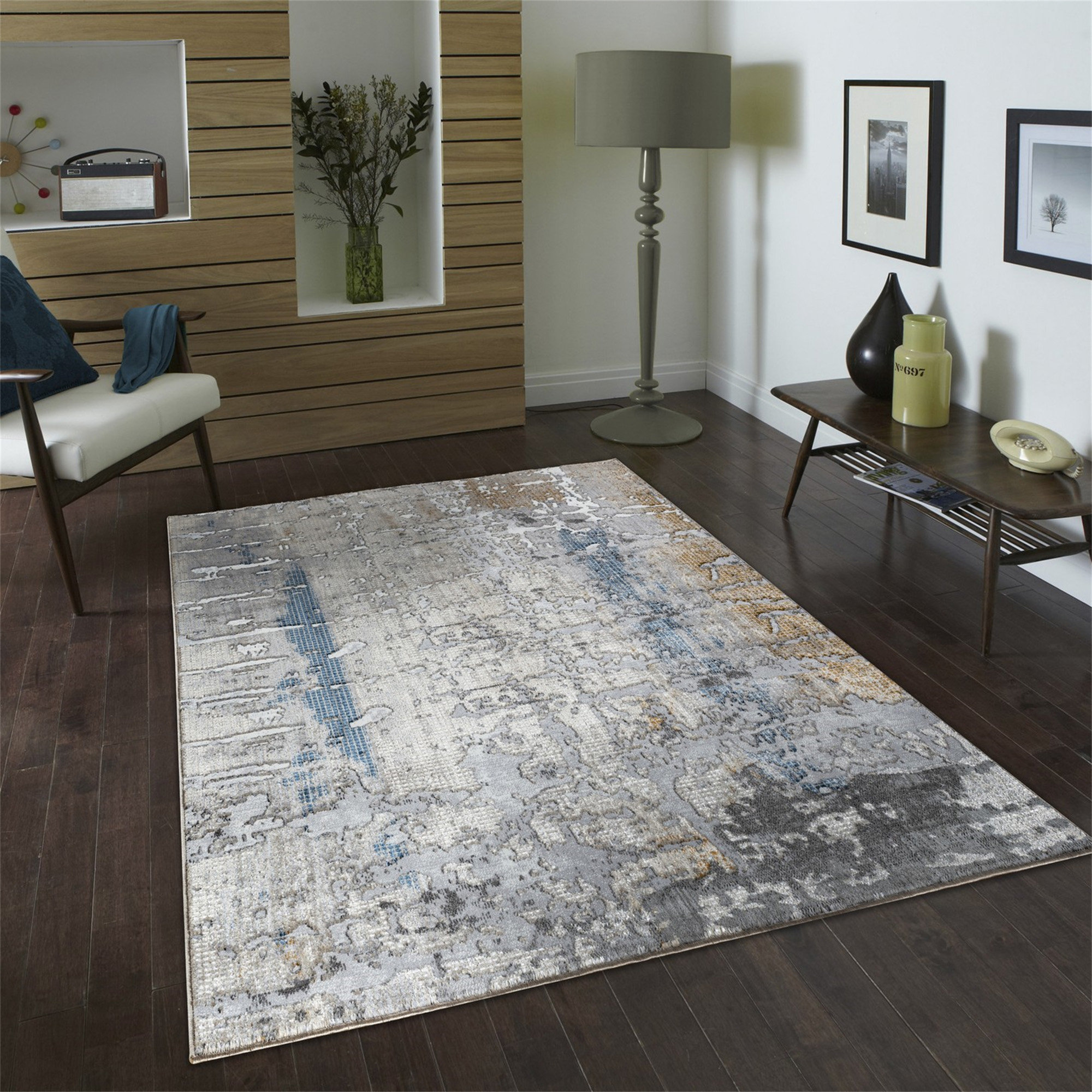 17 Stories Textures GC_ART2001 Area Rug | Wayfair