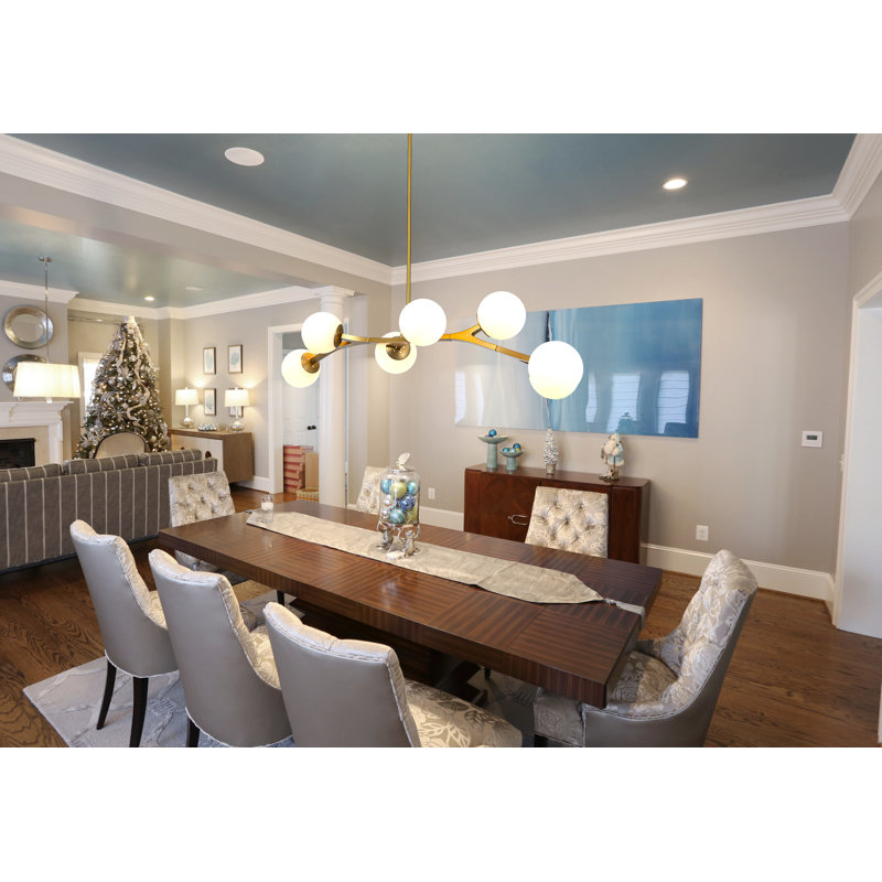 George Oliver Kaynen 8 - Light Dimmable Sputnik Linear Chandelier ...