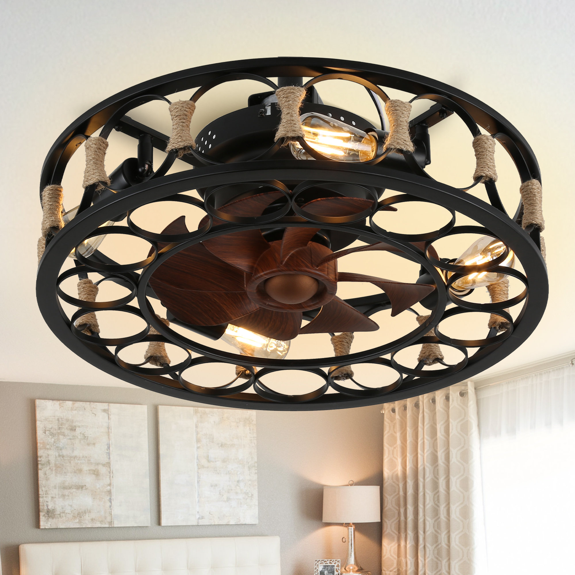17 Stories Kalliyan 12'' Ceiling Fan with Light Kit | Wayfair