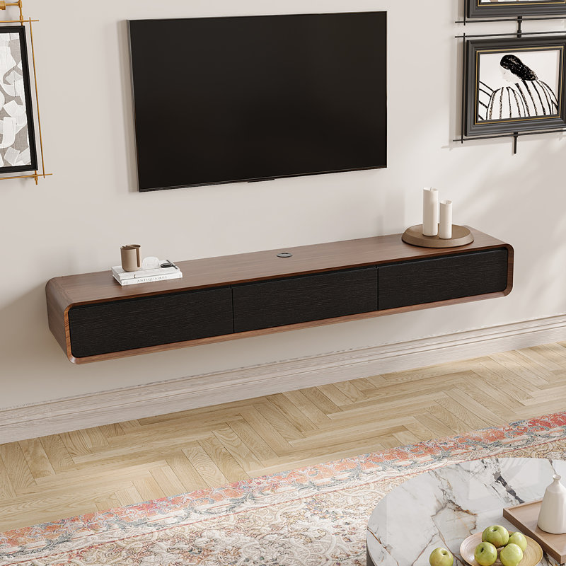 Hokku Designs Blosse Floating TV Stand, Entertainment Center with 3 ...