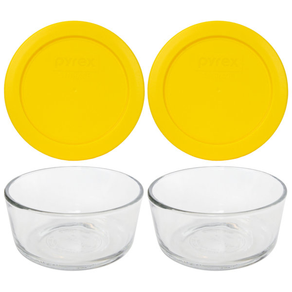 Pyrex 7200 Glass Bowls & 7200-PC Matching Lids | Wayfair