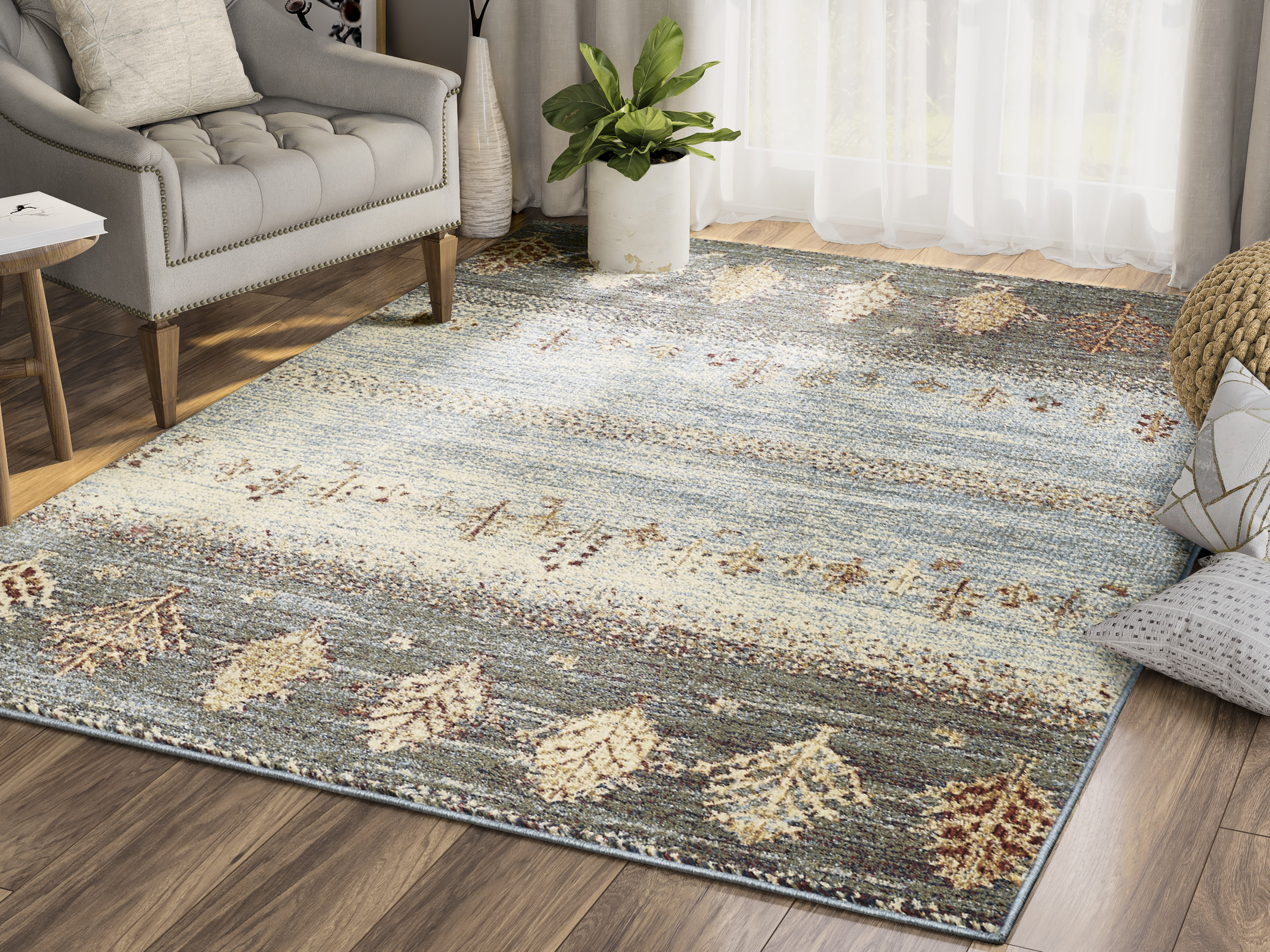 Foundry Select Tidewood Cenai MES140A Distressed Tree Print Area Rug ...