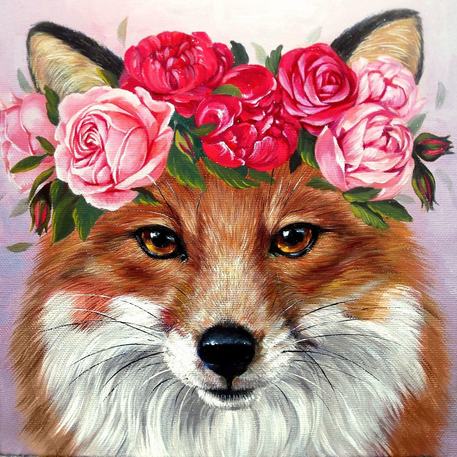 Wizardi Foxy Lady CS271 7.9 x 7.9 inches Crafting Spark Diamond ...