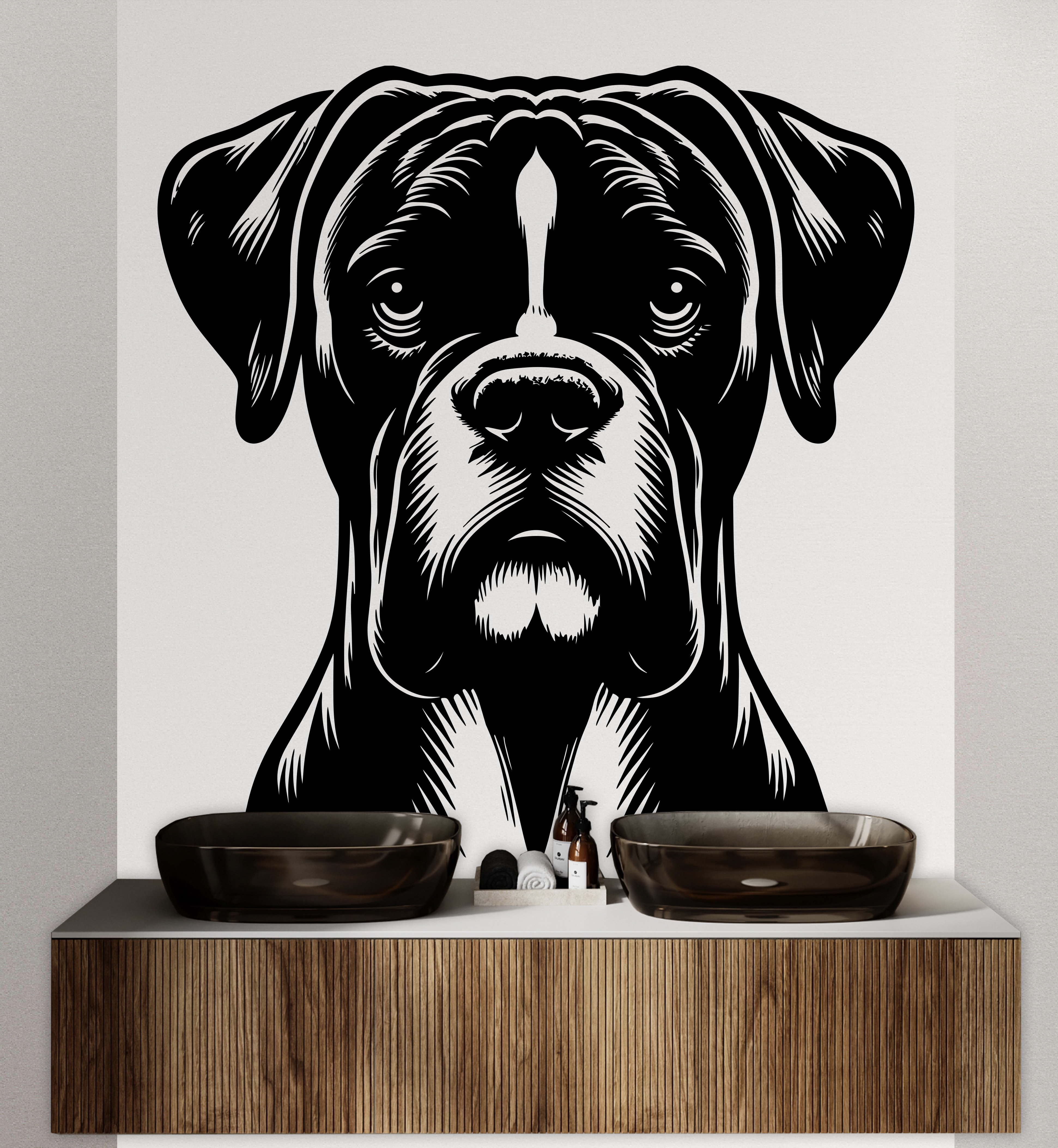 Winston Porter Boxer Dog Wall Decal Dog Decor Dog Kids Dog Wall Art ...