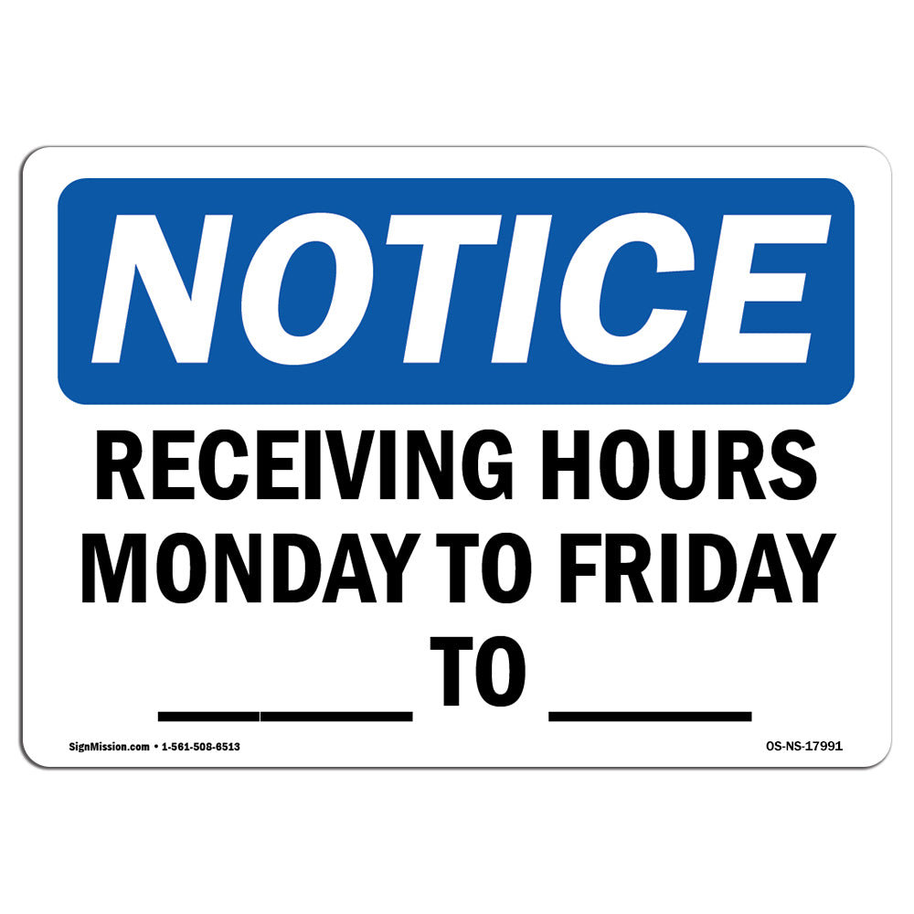 SignMission Receiving Hours Monday to Friday To Sign | Wayfair