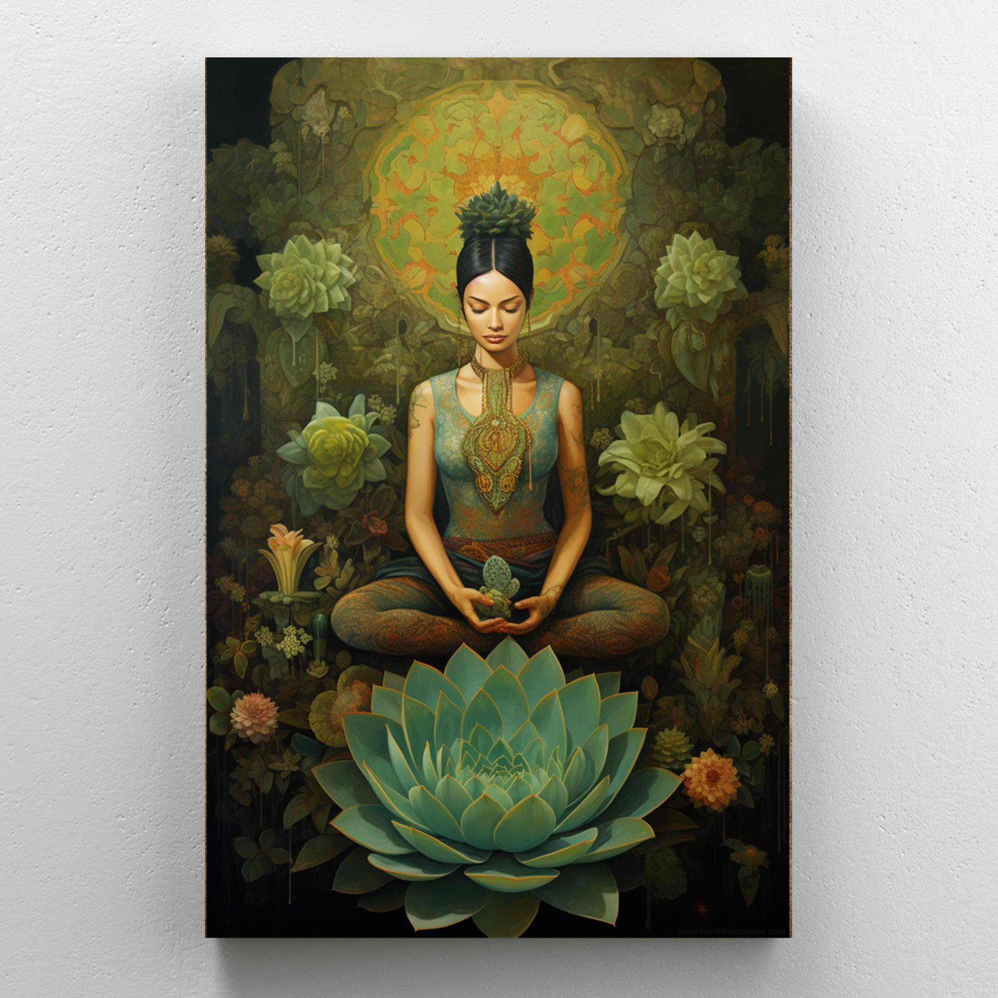 Trinx Woman And Succulents - 1 Piece Rectangle Graphic Art Print On ...