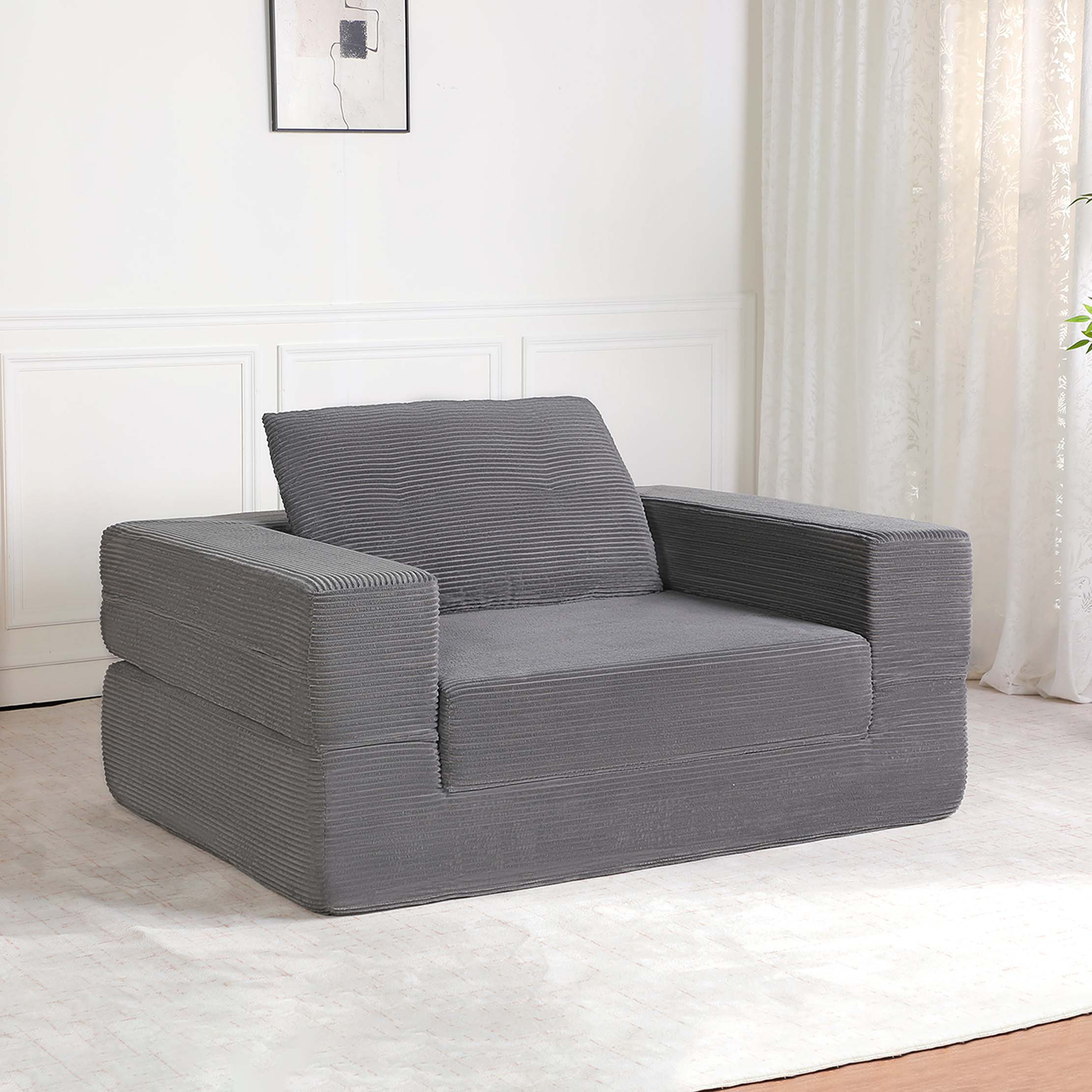 Latitude Run® Compression Human Sofa Bed,Modern Floor Couch With Pillow ...