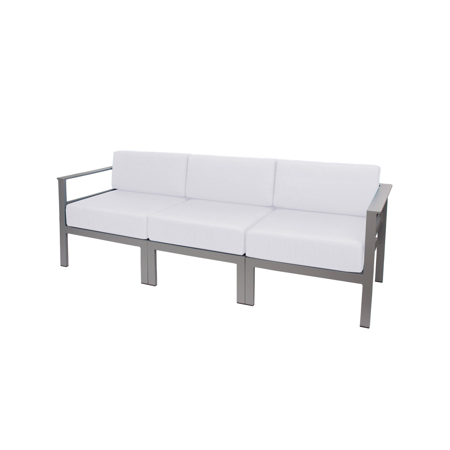BFM Seating Belmar 82'' Wide Outdoor Rectangle Patio Sectional with ...